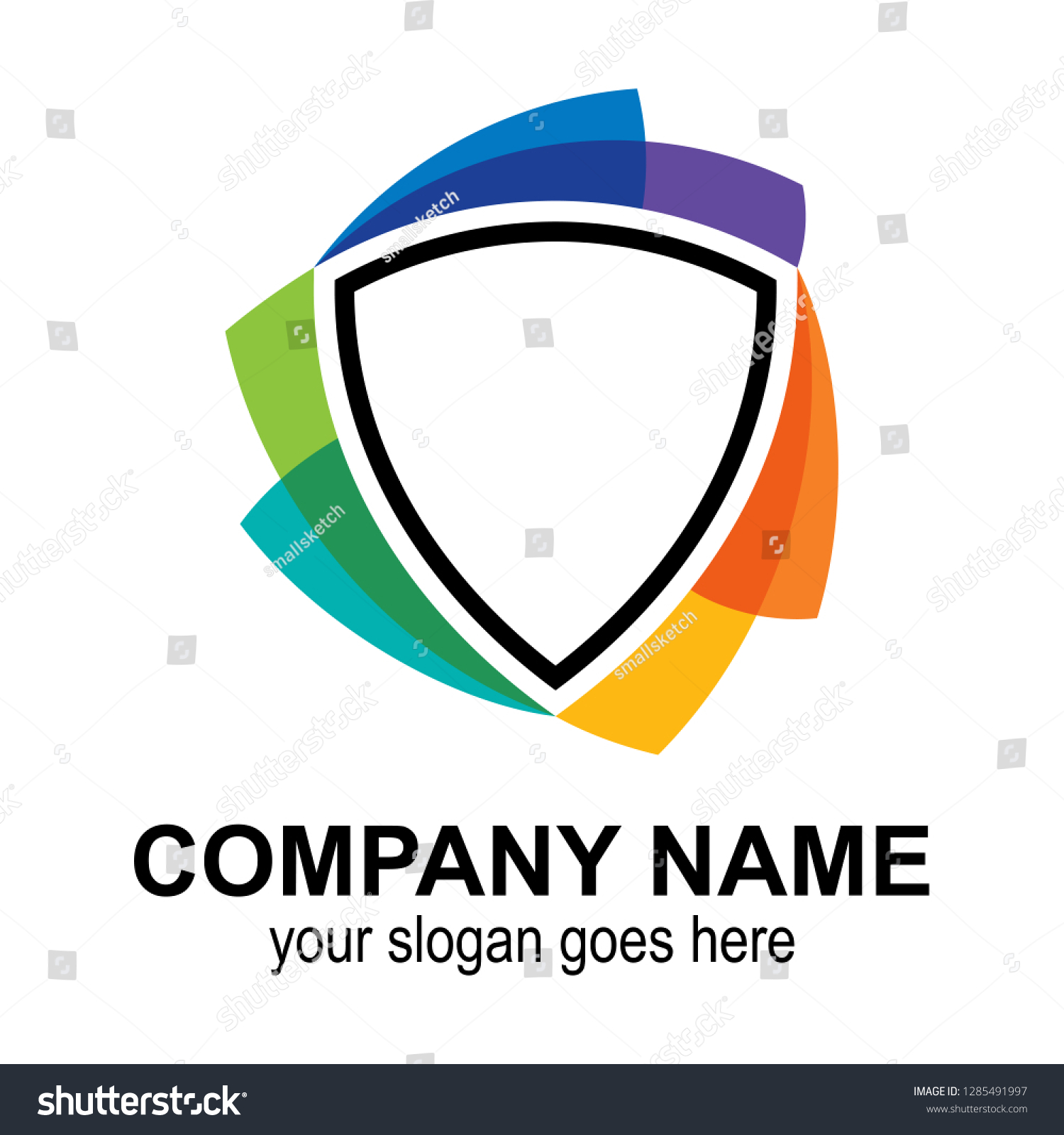 Colorful Shield Logo Design Shielding Vector Stock Vector (Royalty Free ...