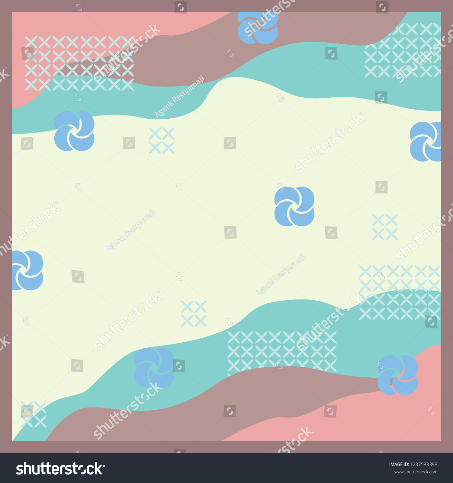 Colorful Silk Scarf Pattern Design Stock Vector (Royalty Free ...
