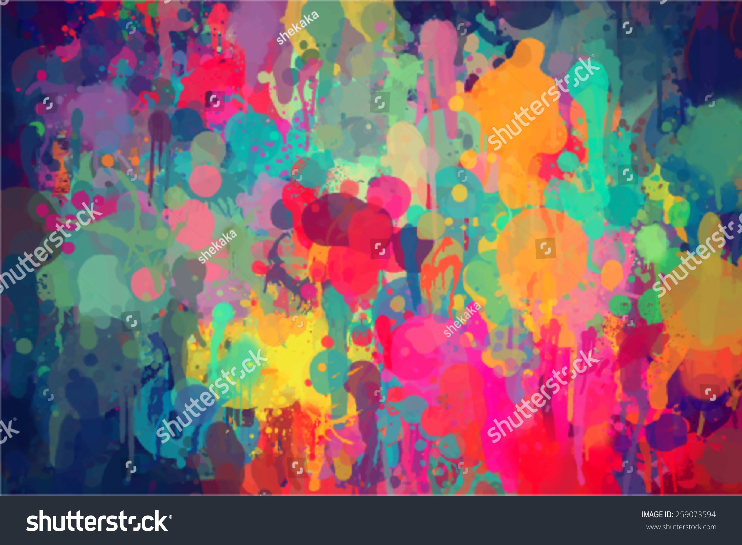 Colorful Small Brush Strokes Background Vector Stock Vector (Royalty ...