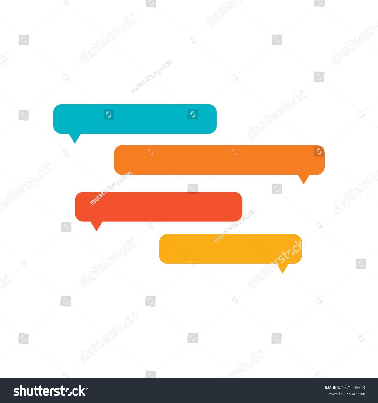 Colorful Speech Boxes Vector Illustration Stock Vector (Royalty Free ...