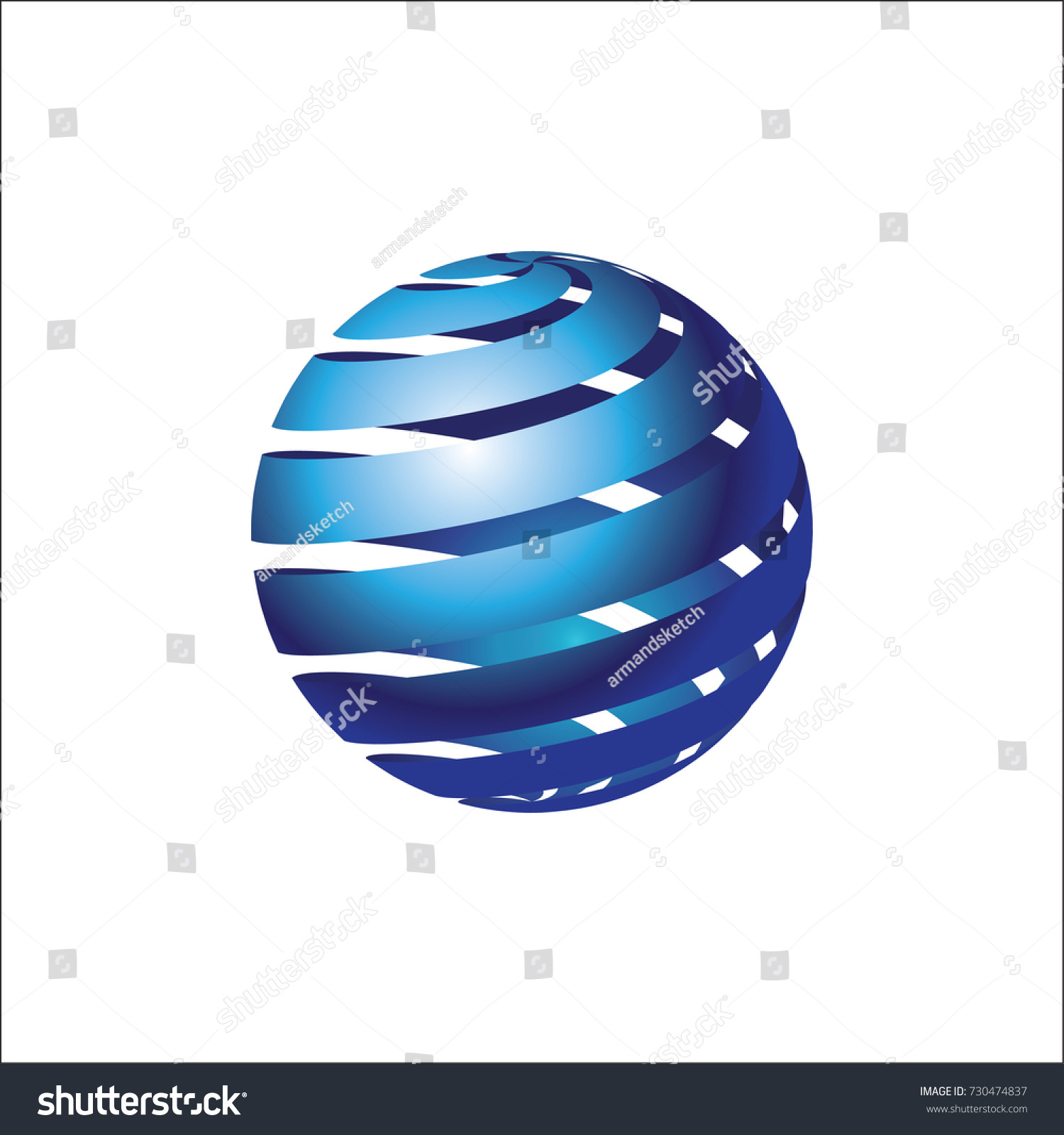 Colorful Sphere Icon Logo Stock Vector (Royalty Free) 730474837 ...