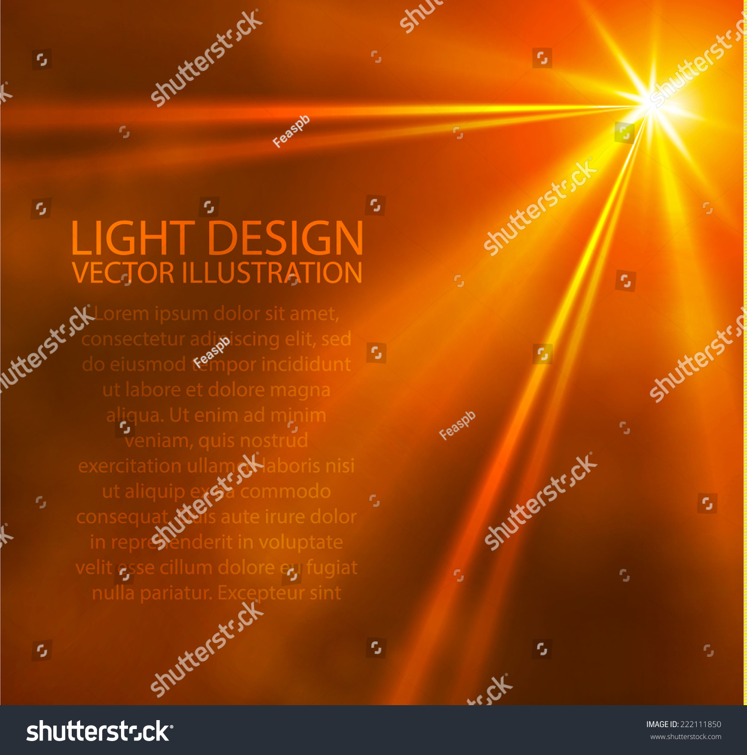 Colorful Spotlight Background Vector Illustration Stock Vector (Royalty ...