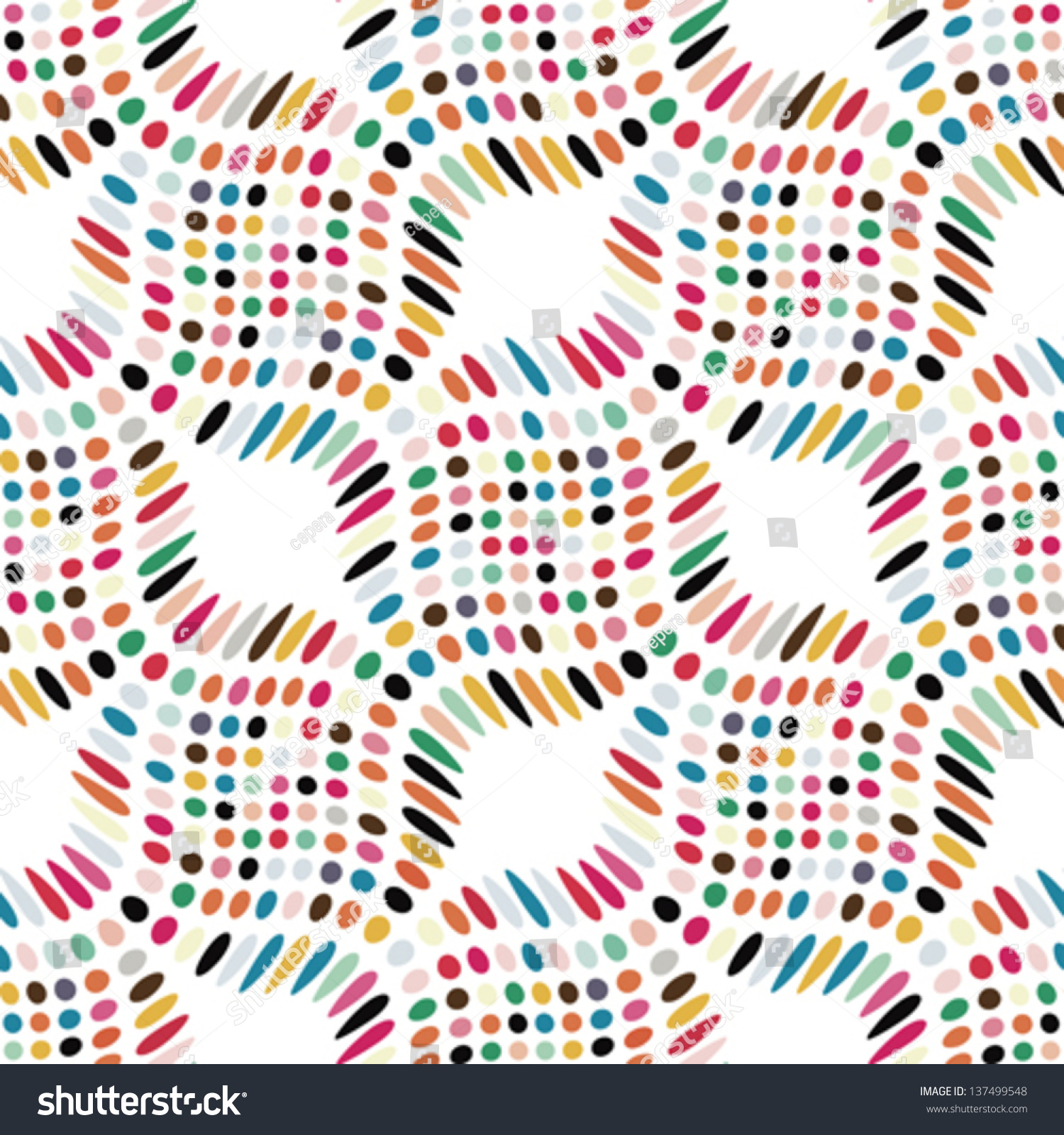 Colorful Spotted Dotted Print Seamless Pattern Stock Vector (Royalty ...