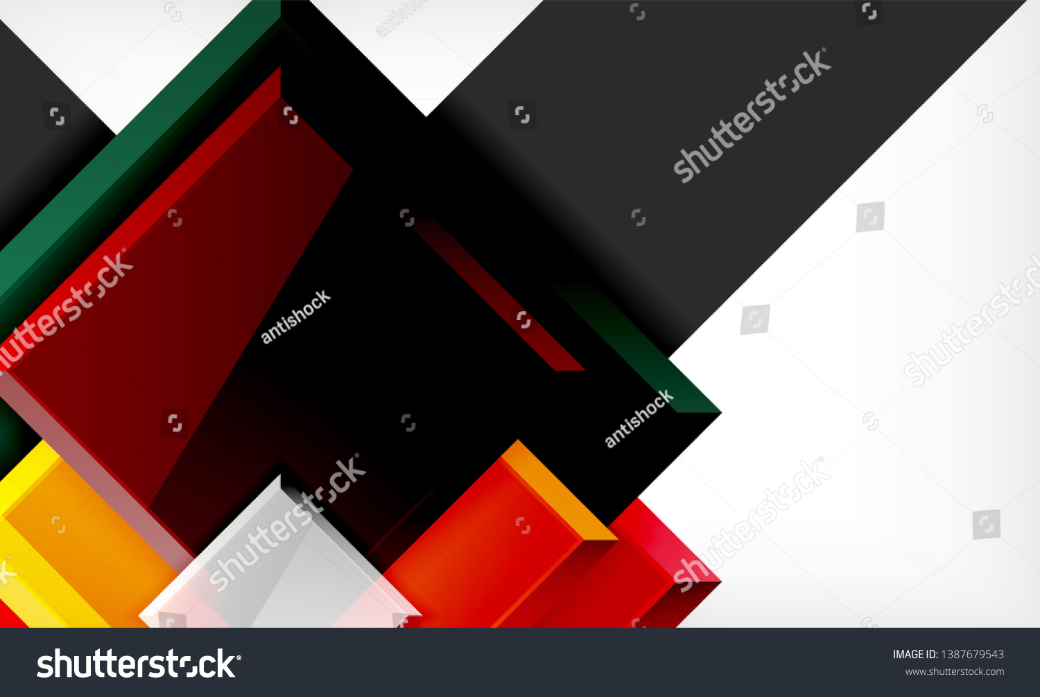 Colorful Square Rectangle Blocks Background Vector: เวกเตอร์สต็อก (ปลอด ...