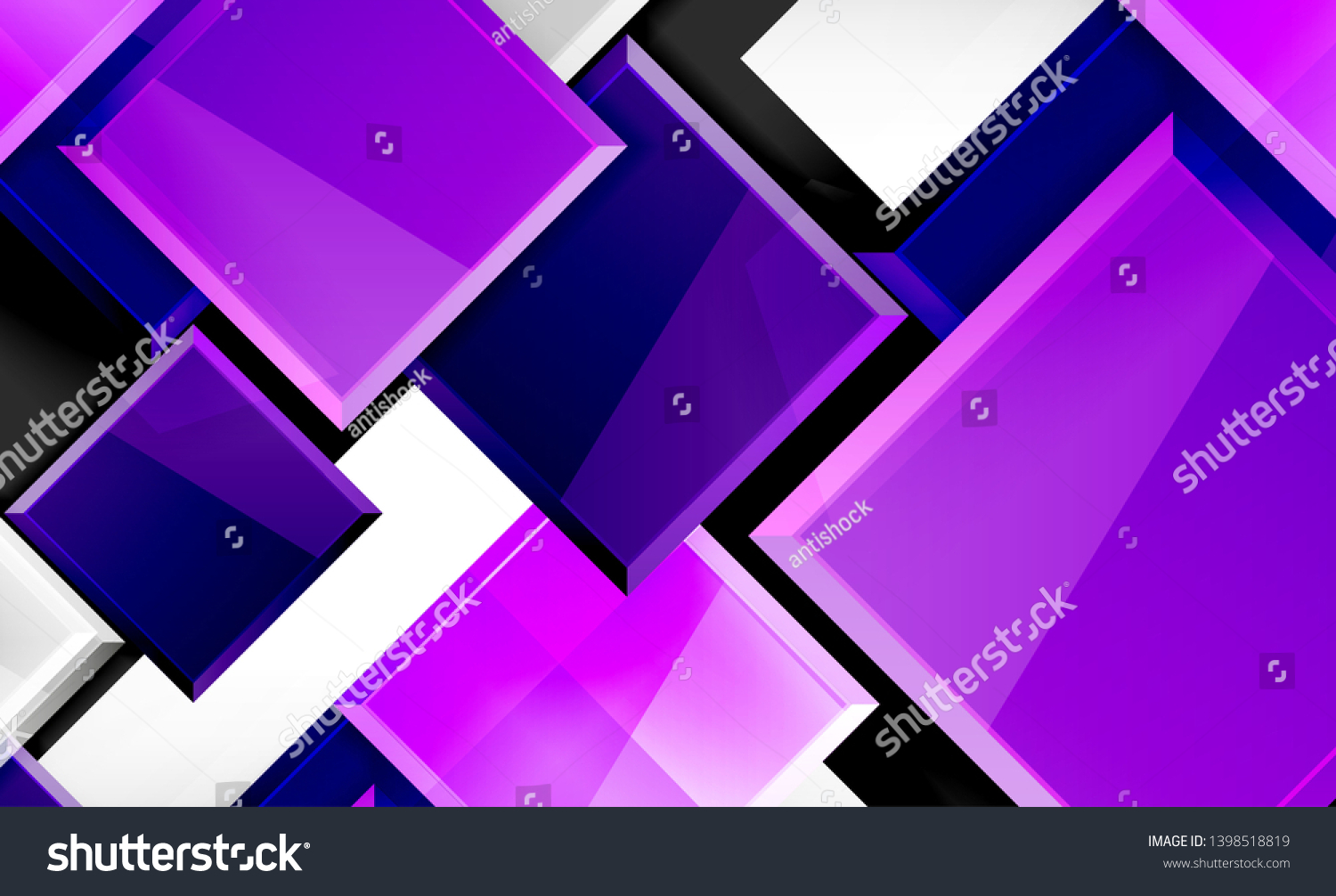 Colorful Square Rectangle Blocks Background Vector Stock Vector ...
