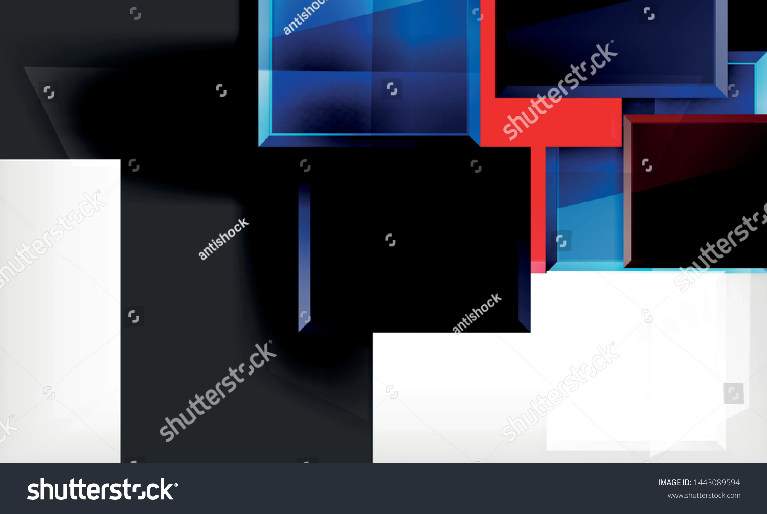 Colorful Square Rectangle Blocks Background Vector Stock Vector ...