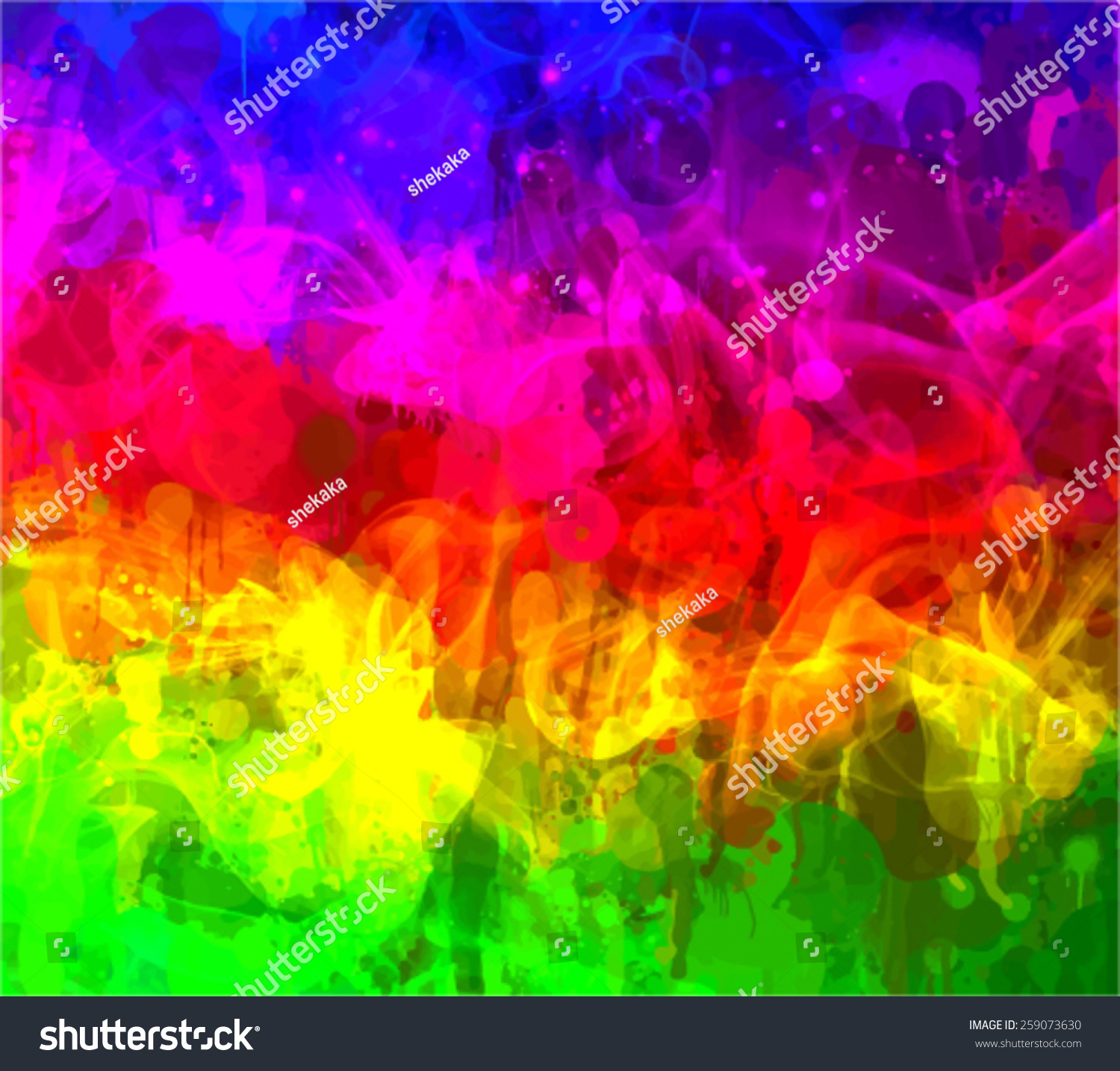Colorful Square Smoke Brush Strokes Background Stock Vector (Royalty ...