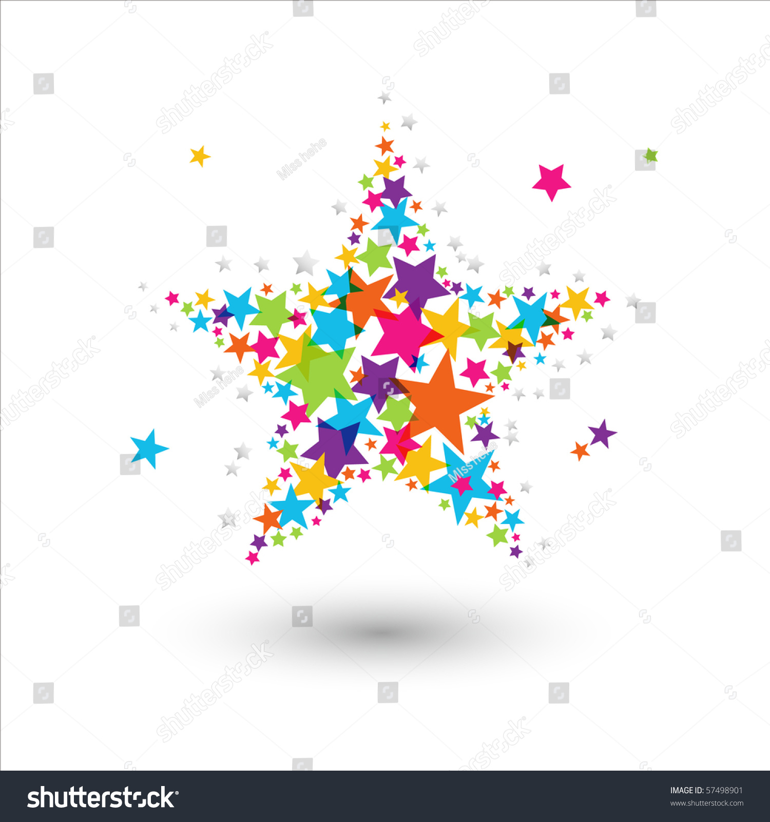 Colorful Star Stock Vector (Royalty Free) 57498901 | Shutterstock