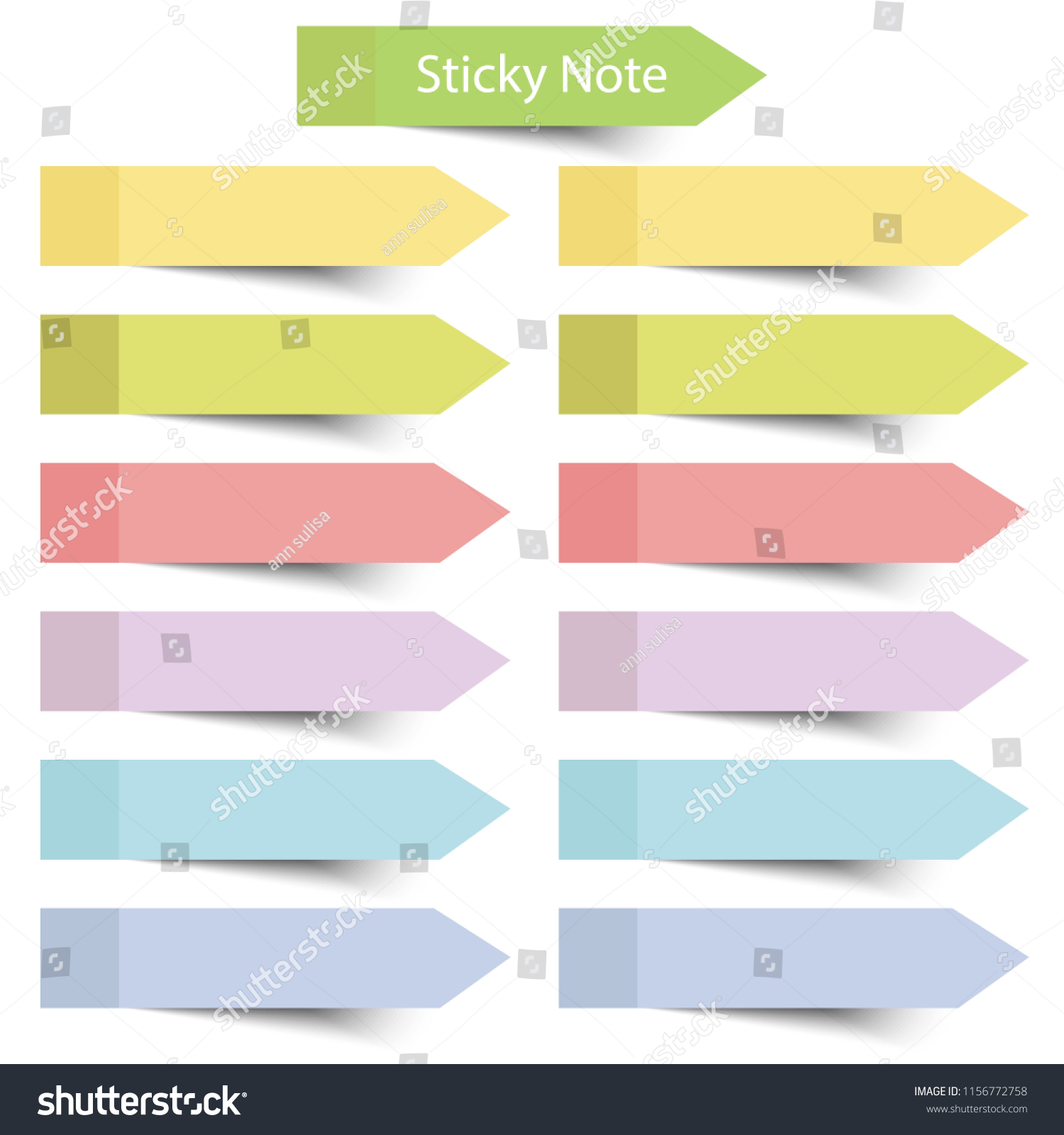 Colorful Sticky Notes On White Backgroundvector: vector de stock (libre ... Colorful Sticky Notes On White Backgroundvector: vector de stock (libre ...