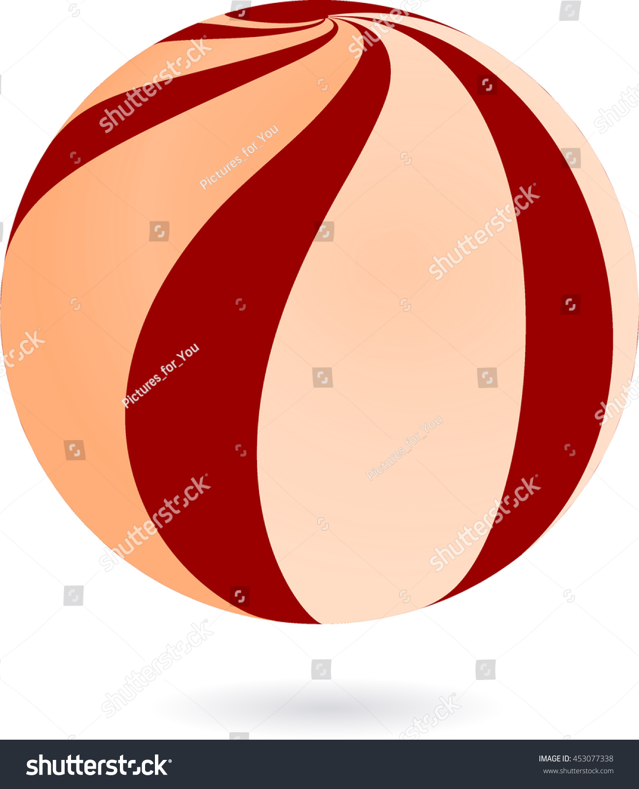 Colorful Striped Sphere Vector Illustration Stock Vector (Royalty Free ...