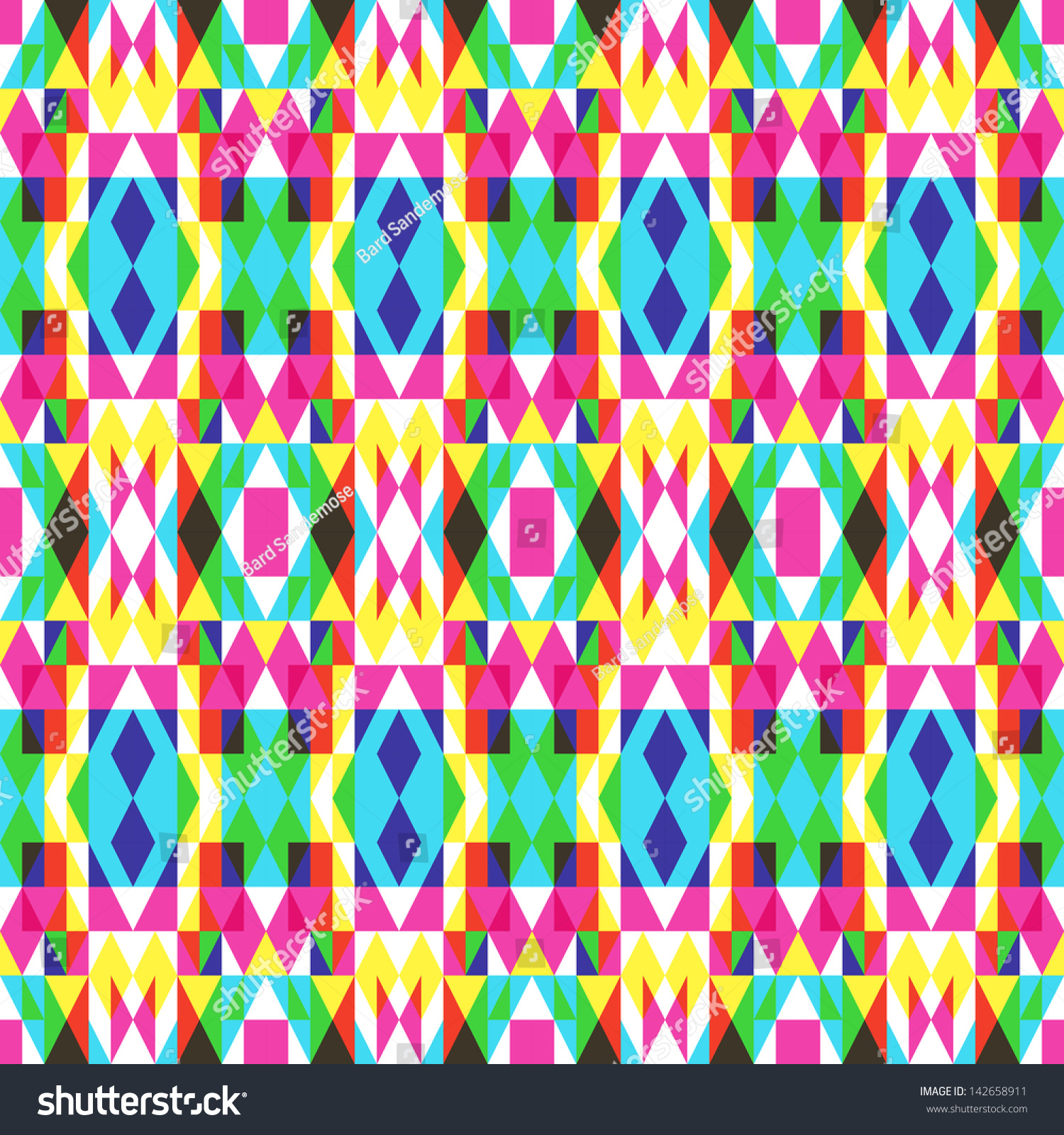 Colorful Symmetrical Pattern Stock Vector Illustration 142658911 ...