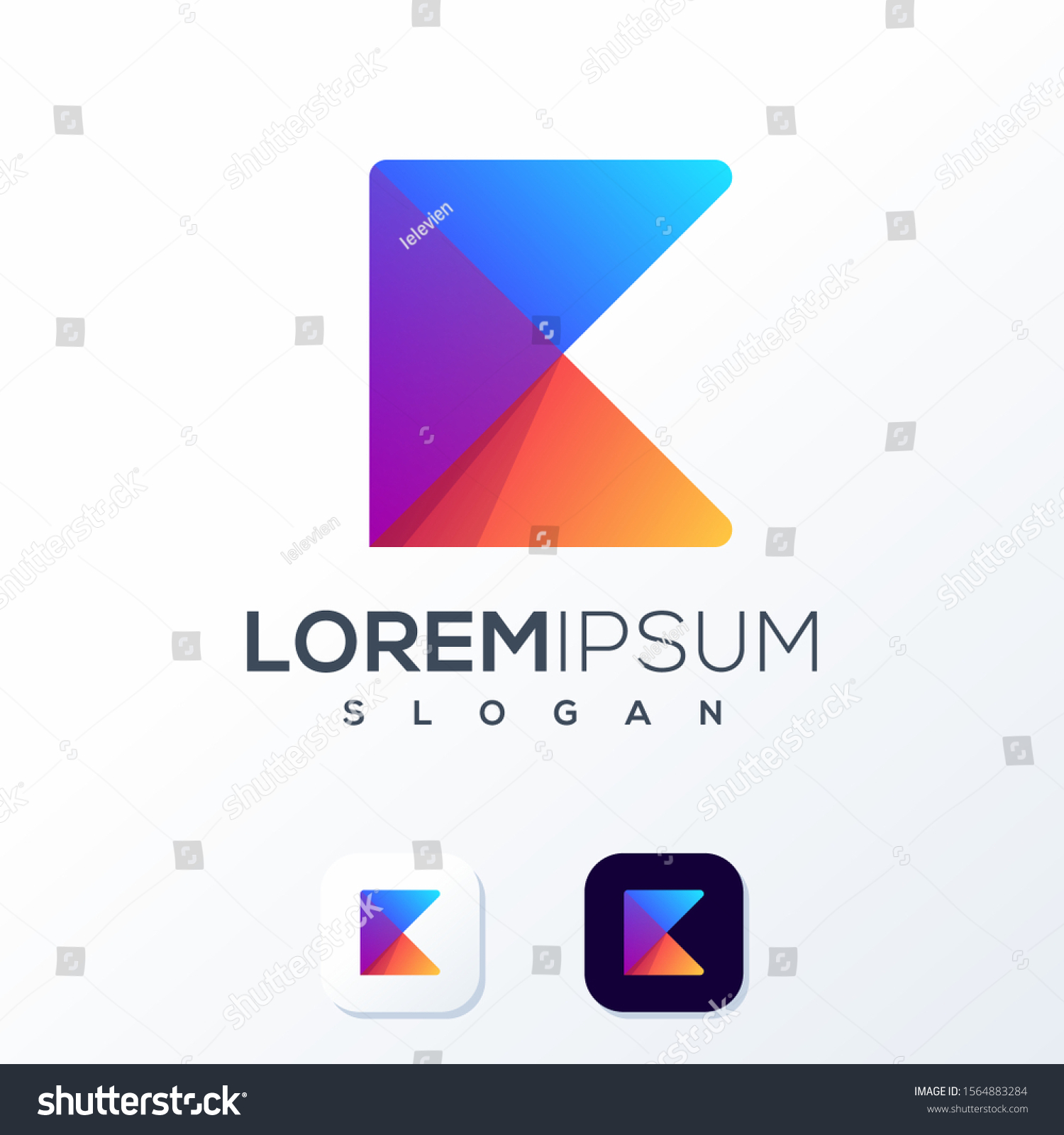Colorful Technology Logo Design Idea Stock Vector (Royalty Free) 1564883284