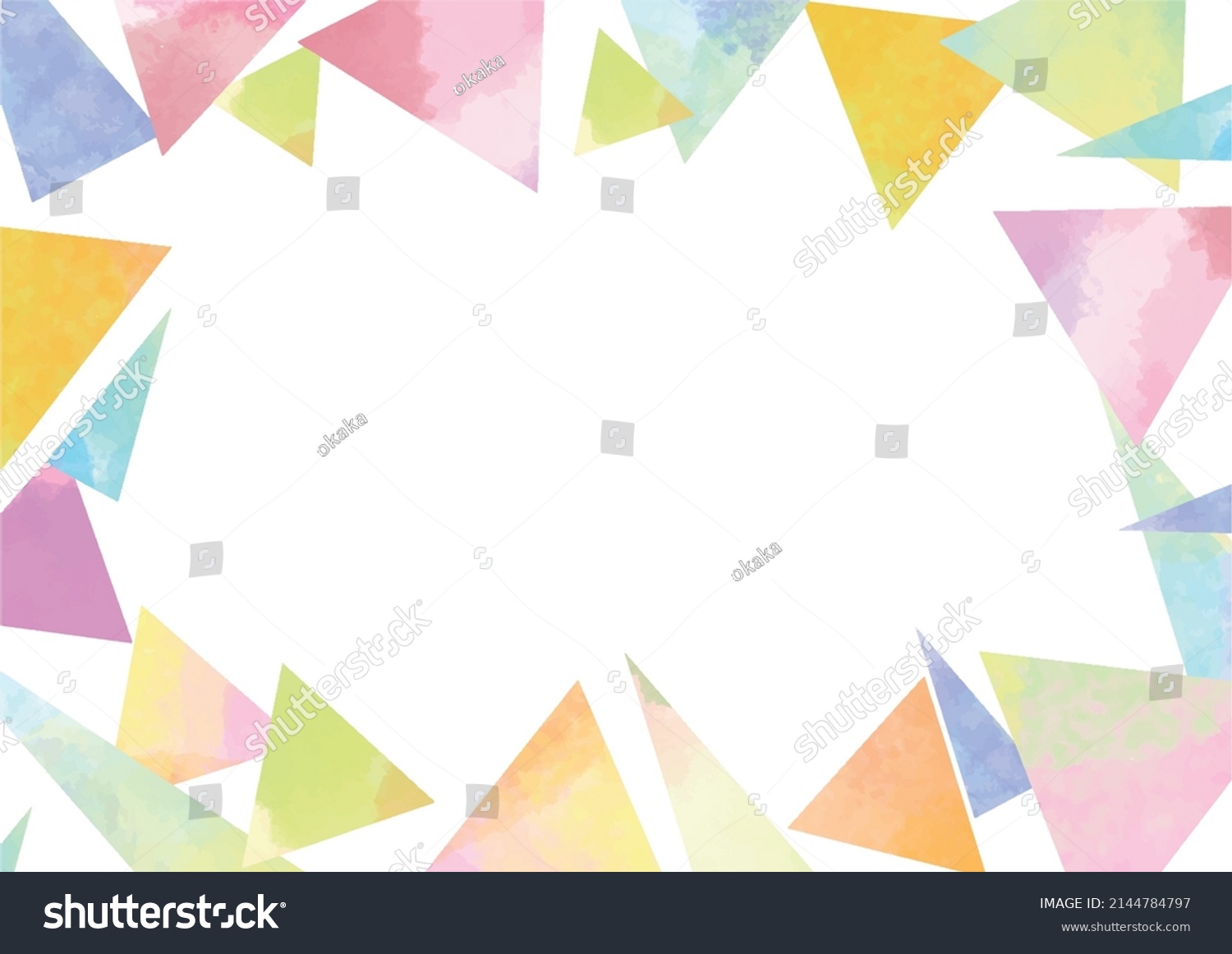 Colorful Triangle Frame Material On White Stock Vector (Royalty Free ...