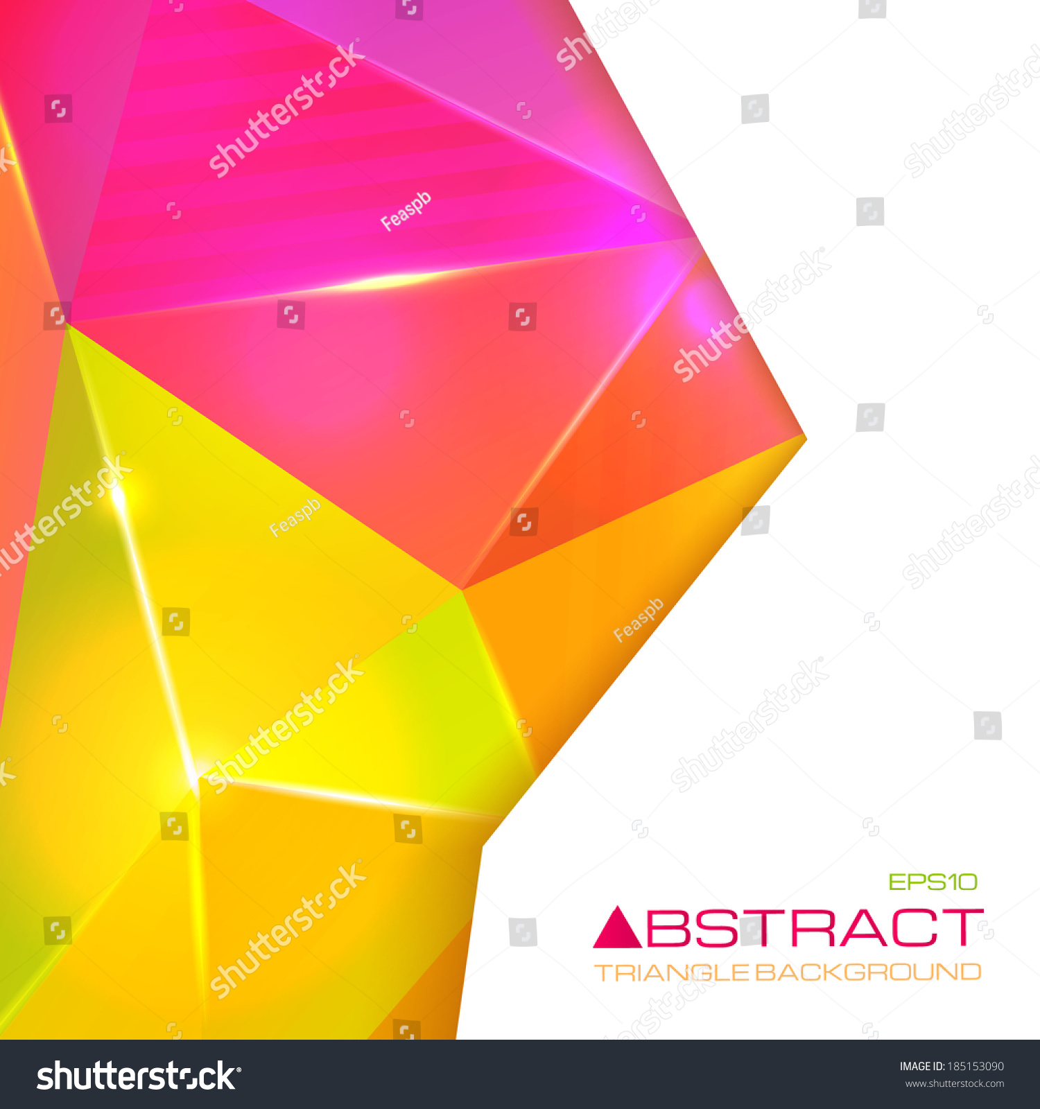 Colorful Triangle Vector Banner Stock Vector (Royalty Free) 185153090 ...