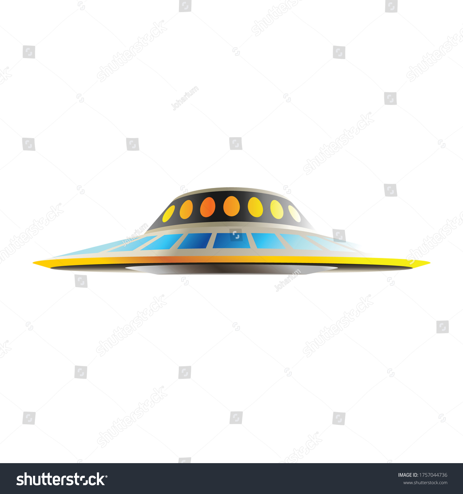 Colorful Ufo Design Concept Vector Stock Vector (Royalty Free) 1757044736