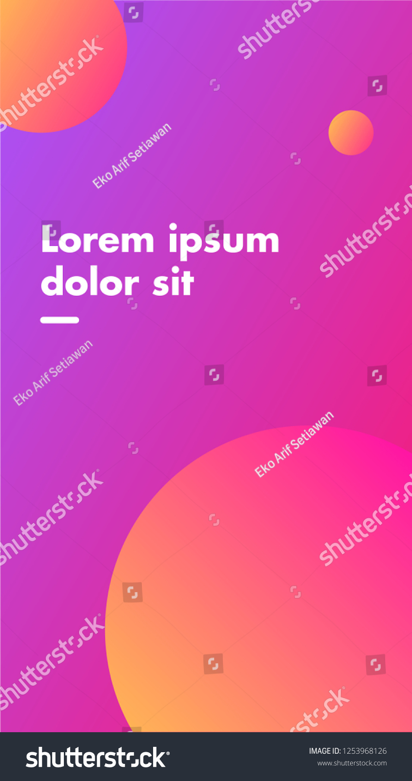 Colorful Ui Design Background Template Dynamic Stock Vector (Royalty ...