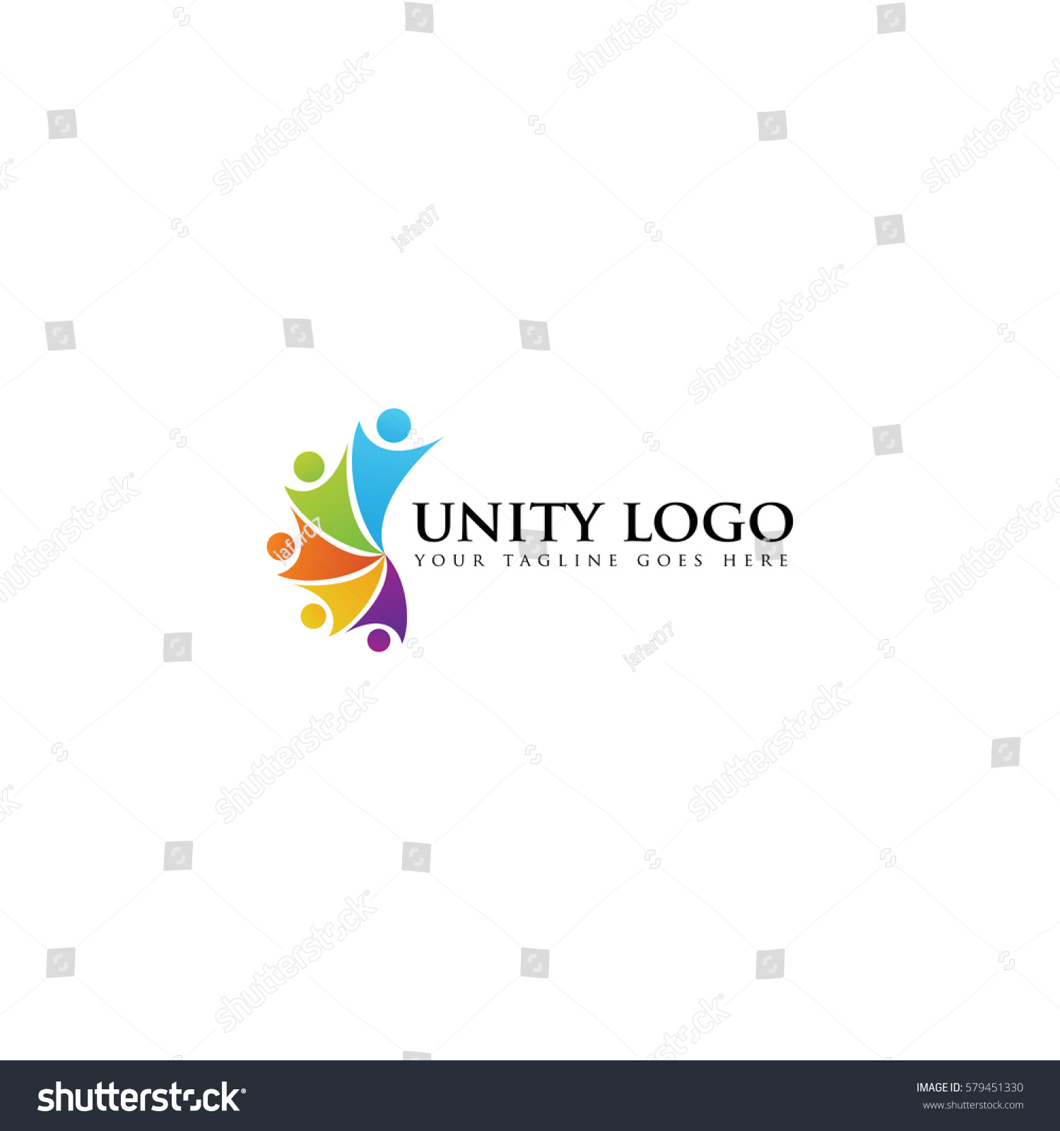 Colorful Unity Concept Logo Icon Vector Stock Vector (Royalty Free ...
