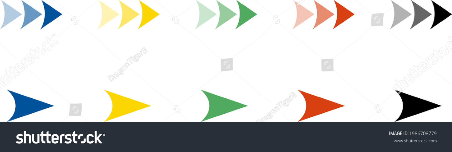 Colorful Vector Arrow Icon Set Stock Vector (Royalty Free) 1986708779 ...