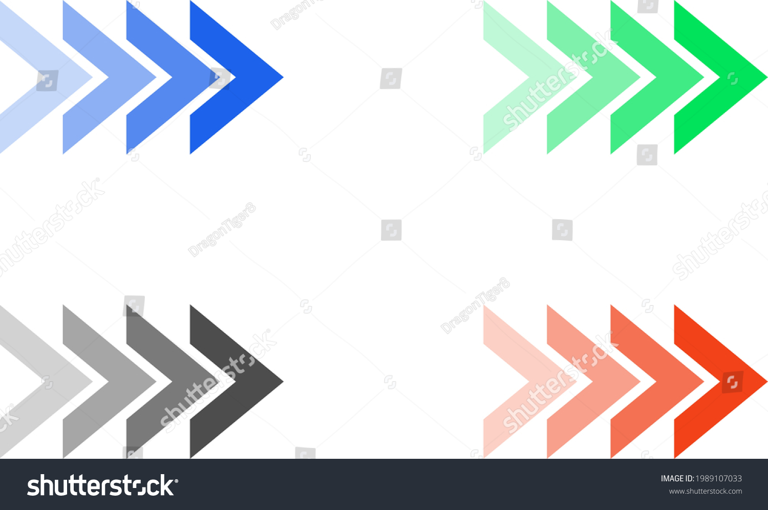 Colorful Vector Arrow Icon Set Stock Vector (Royalty Free) 1989107033 ...