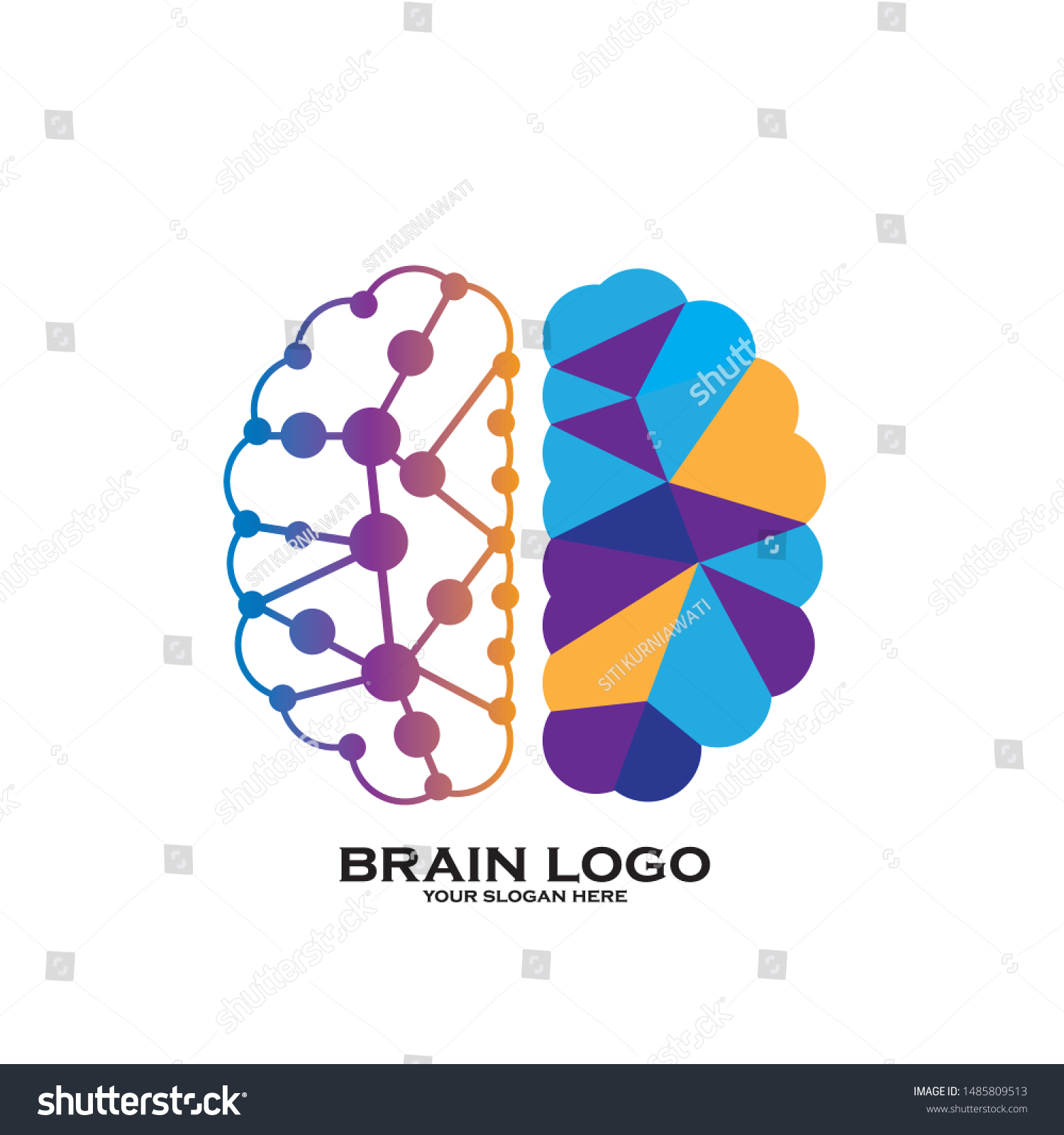 Colorful Vector Template Brain Logo Creative Stock Vector (Royalty Free ... Colorful Vector Template Brain Logo Creative Stock Vector (Royalty Free ...