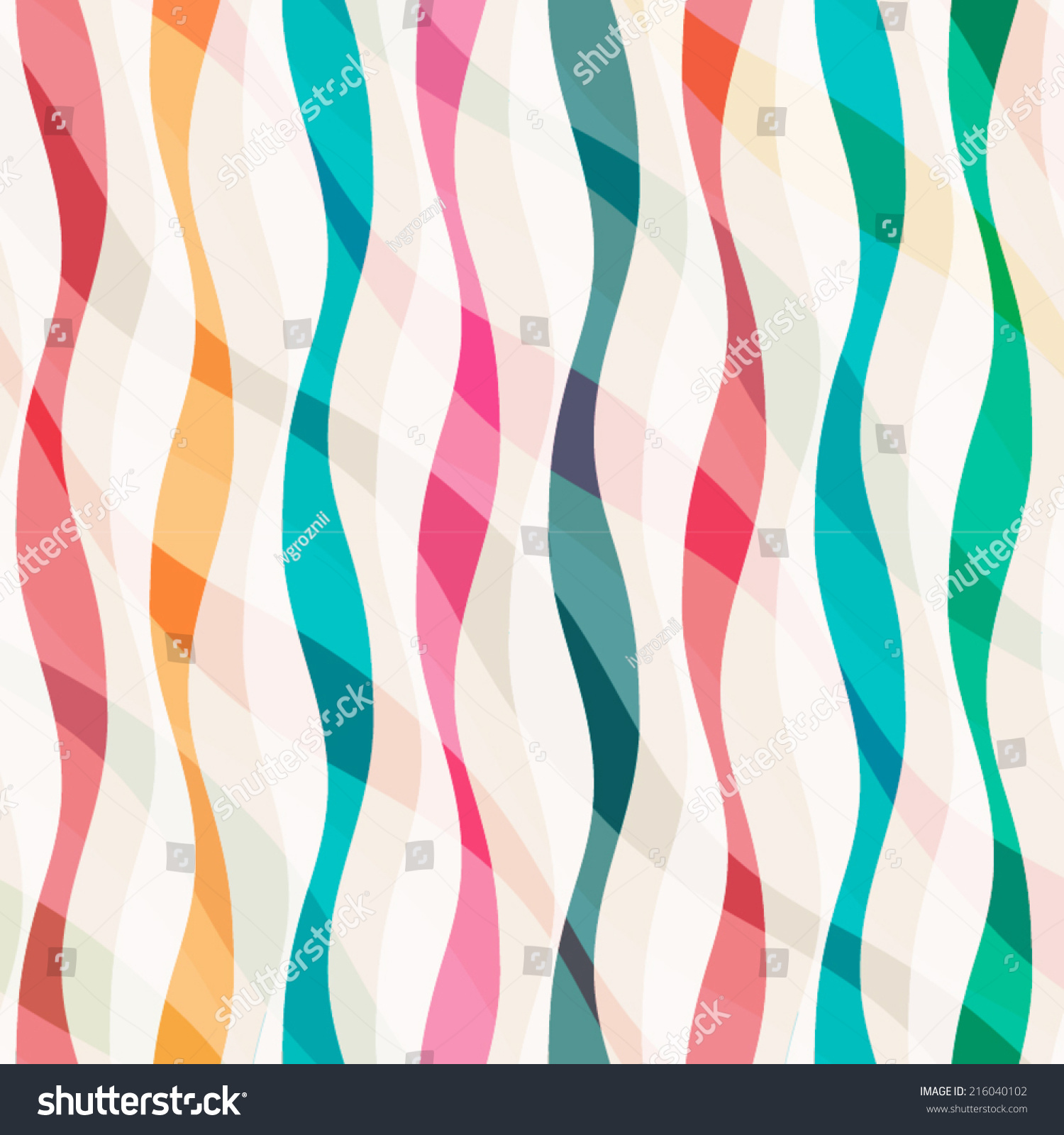 Colorful Vector Waves Background Stock Vector (Royalty Free) 216040102 ...