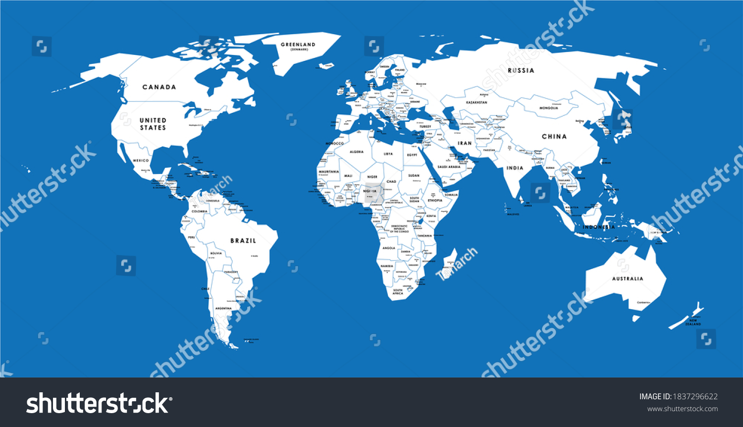 Colorful Vector World Map Complete All Stock Vector (Royalty Free ... Colorful Vector World Map Complete All Stock Vector (Royalty Free ...