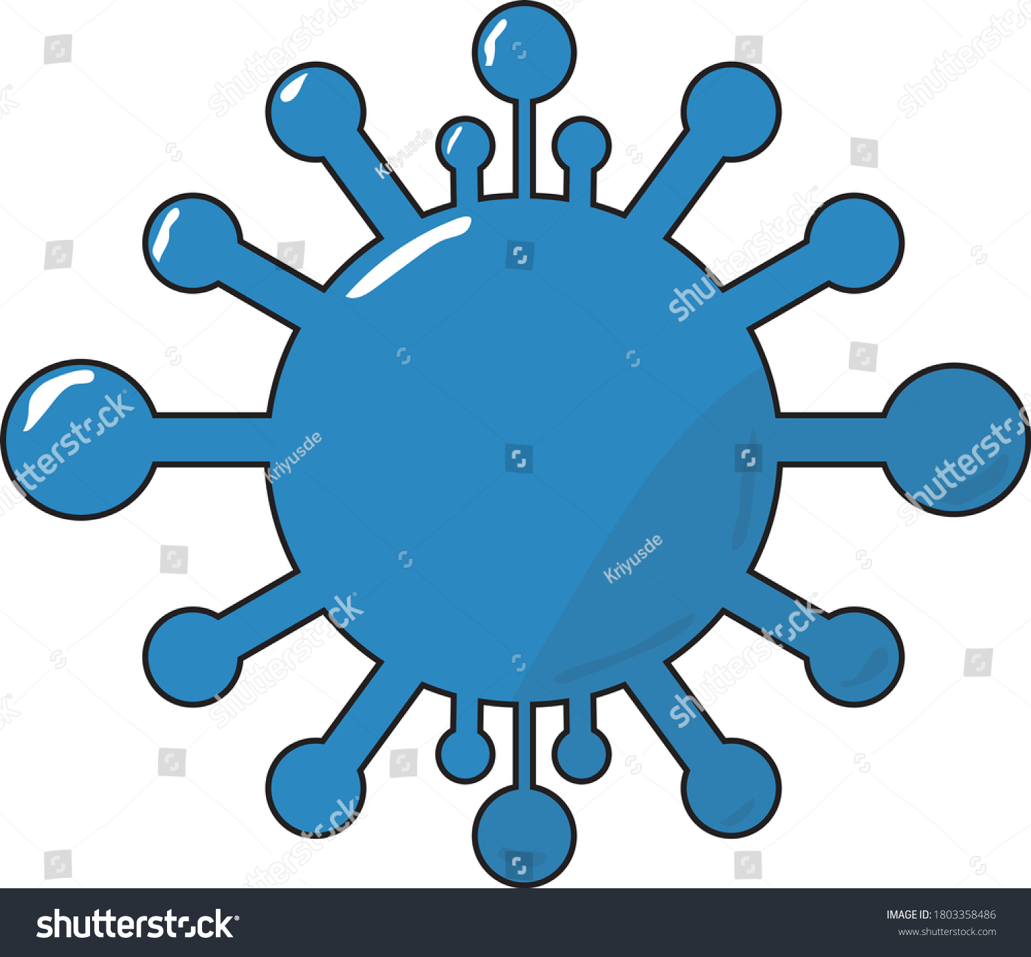 Colorful Virus Vector Logo Design Stock Vector (Royalty Free ...