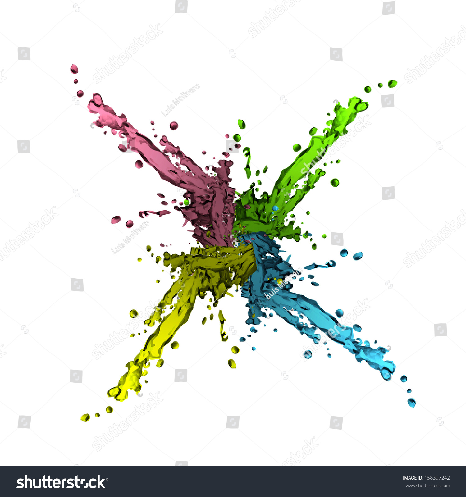 Colorful Water Splash Vector Design Stock Vector (Royalty Free ...