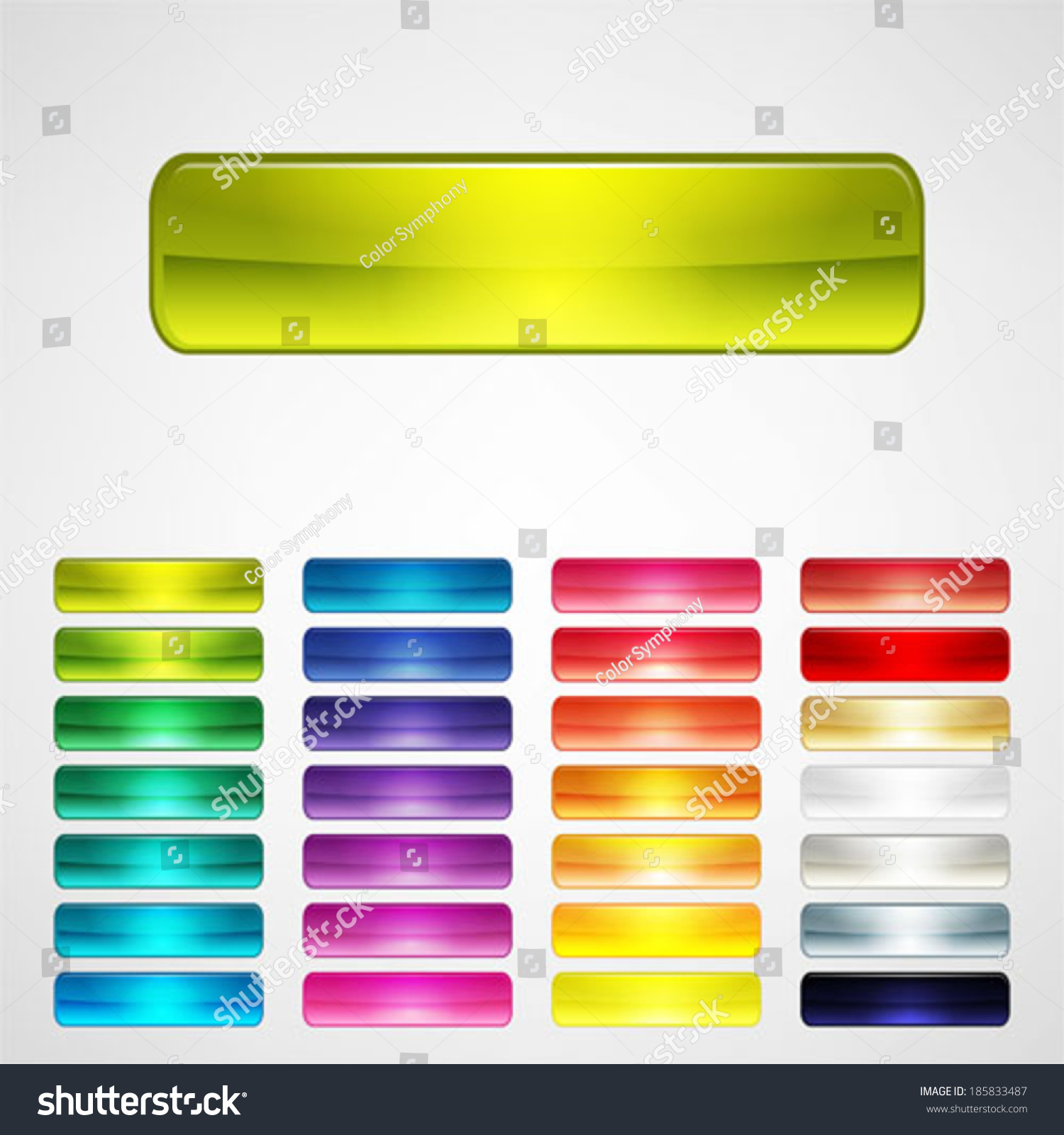 Colorful Web Buttons Set Stock Vector (Royalty Free) 185833487 ...