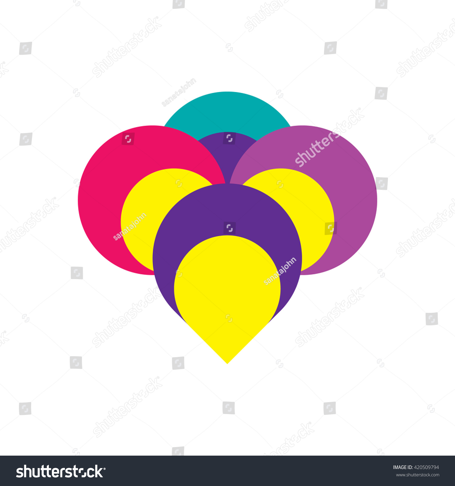 Colorfull Vector Logo Icon Element Stock Vector (Royalty Free ...
