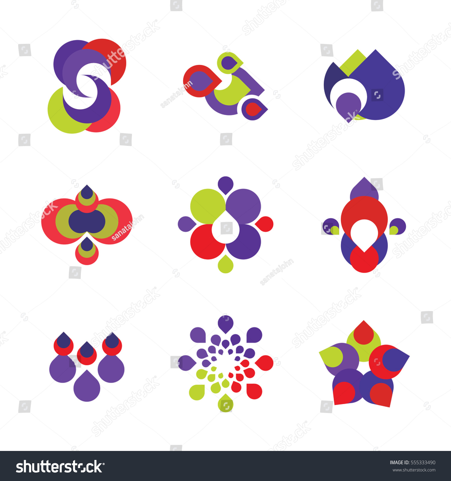 Colorfull Vector Logo Icon Element Stock Vector (Royalty Free ...