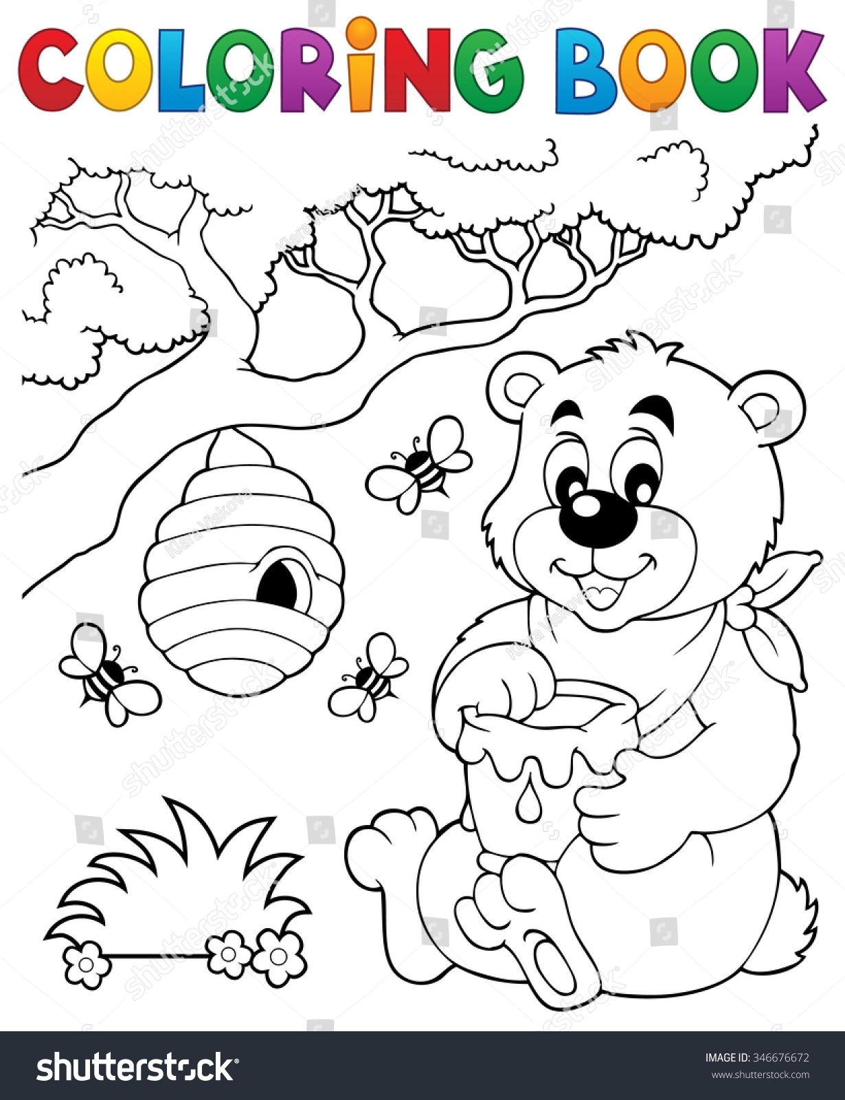 Coloring Book Bear Theme 1 Eps10: Vector có sẵn (miễn phí bản quyền ...