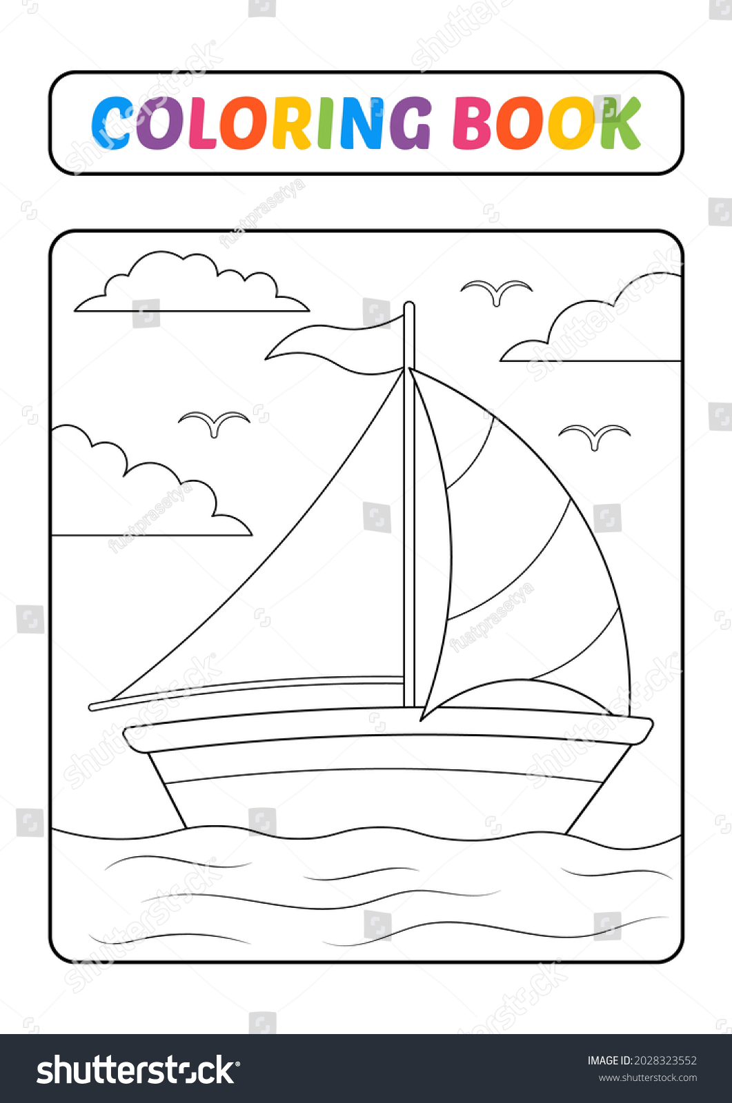 Coloring Book Boat Vector Image Stock Vector (Royalty Free) 2028323552 ...