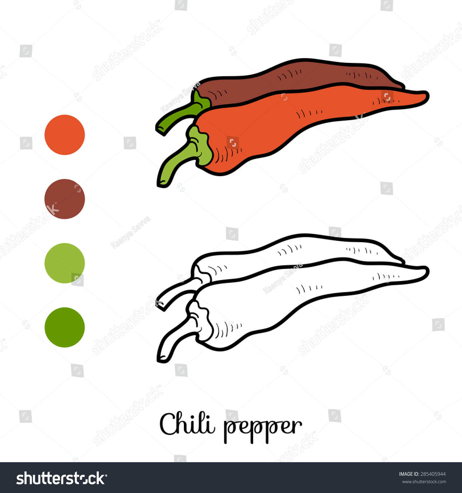 1,655 Chili coloring book Images, Stock Photos & Vectors | Shutterstock