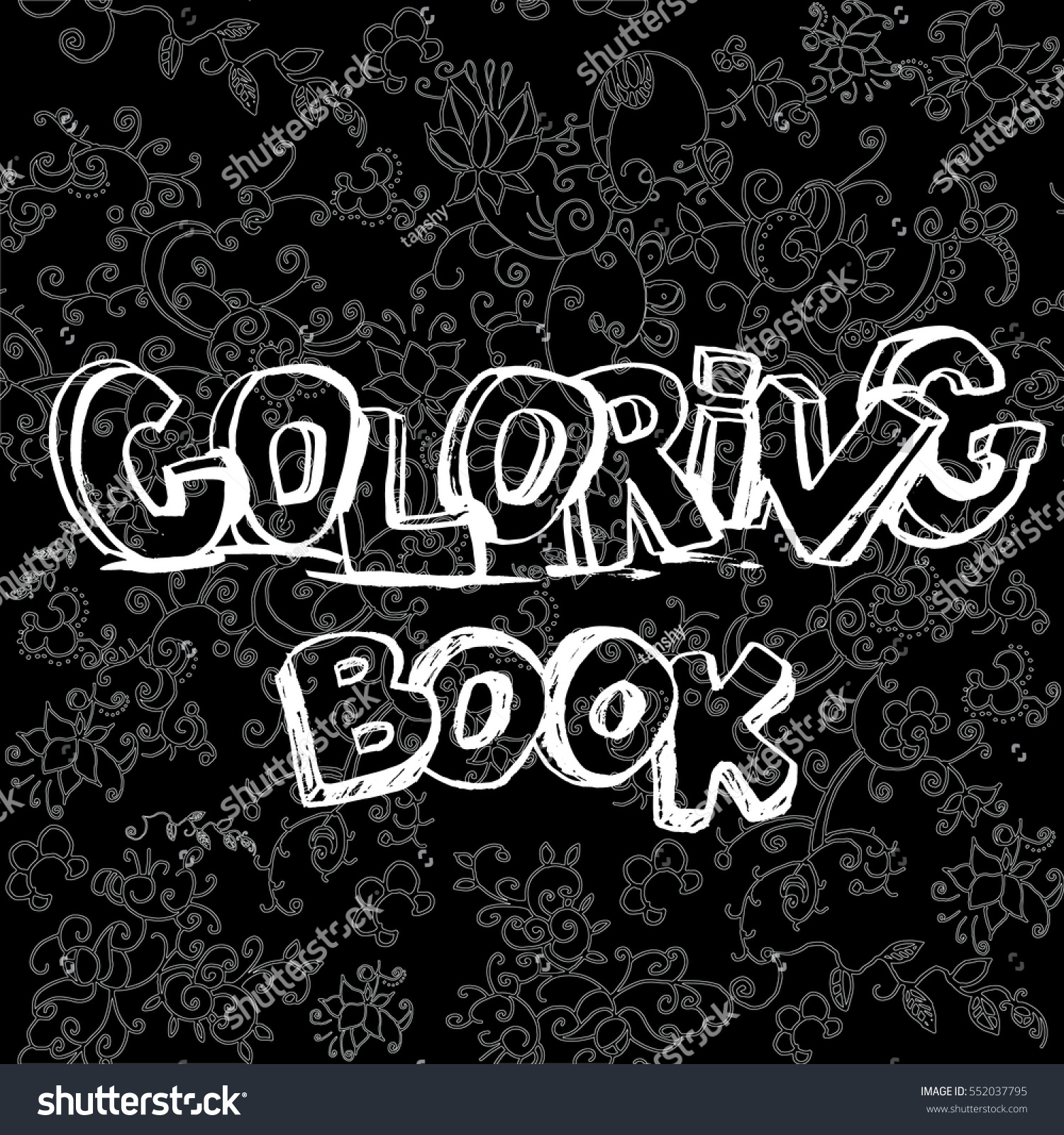 Coloring Book Drawing Lettering Vector Stock Vector (Royalty Free ...