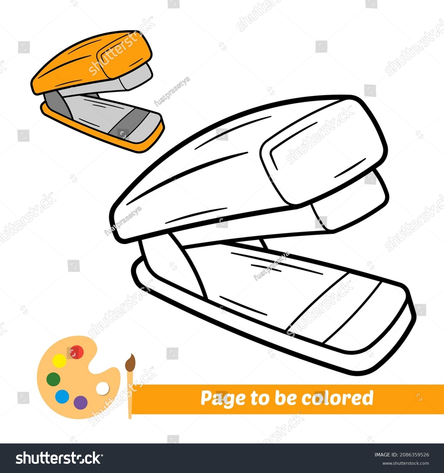 Coloring Book Kids Stapler Vector Stock Vector (Royalty Free) 2086359526