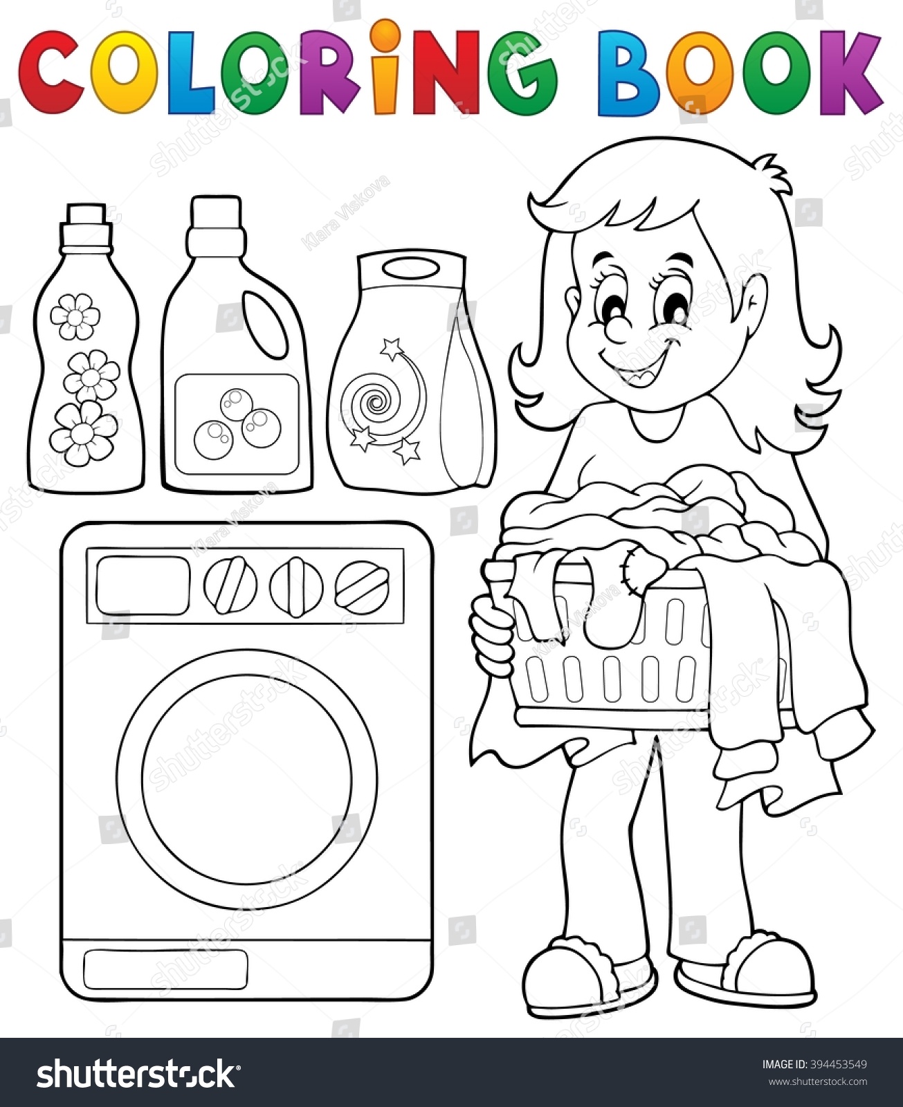 Coloring Book Laundry Theme 1 Eps10: เวกเตอร์สต็อก (ปลอดค่าลิขสิทธิ์ ...