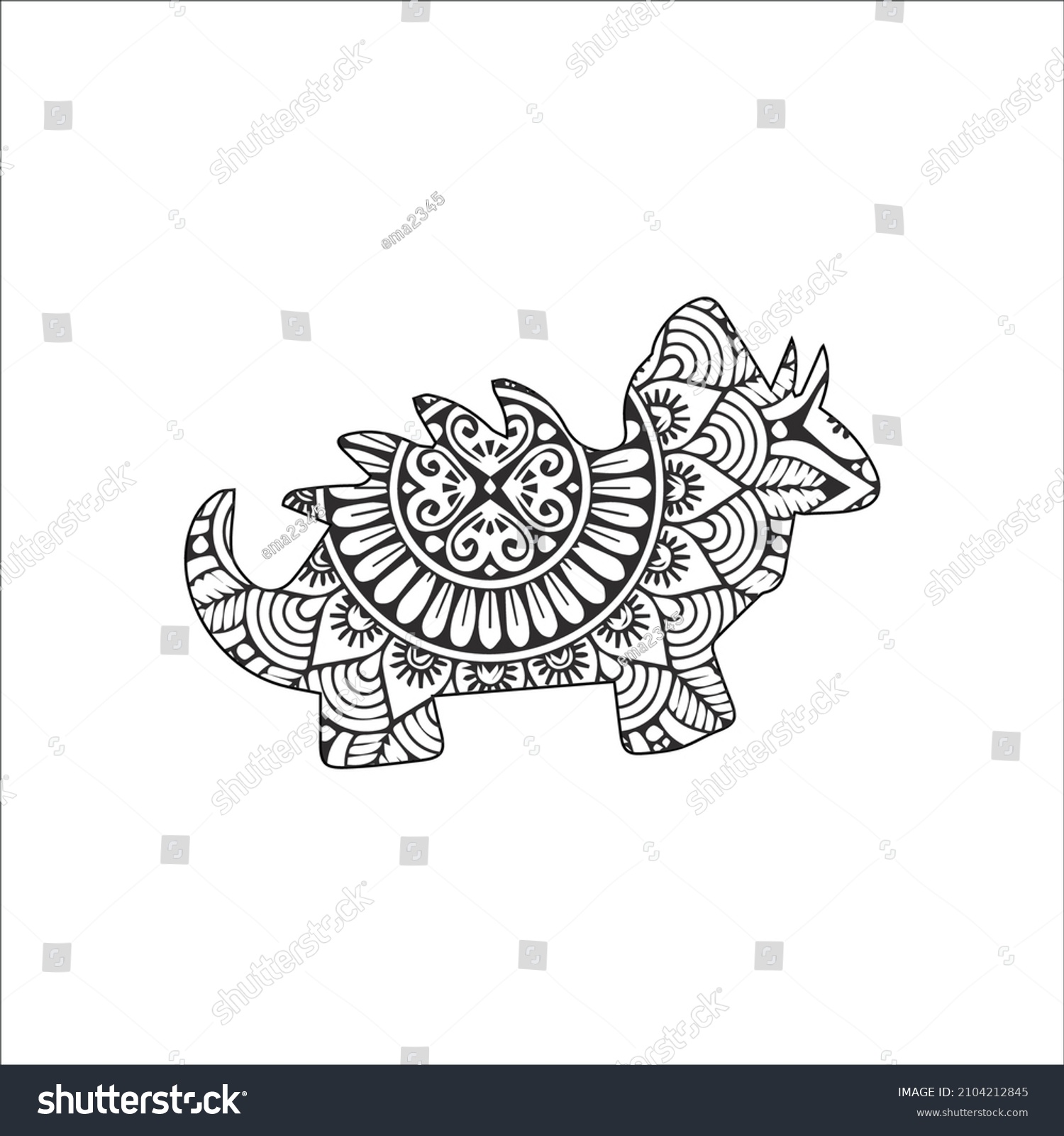 Coloring Book Page Design Vector Stock Vector (Royalty Free) 2104212845 ...