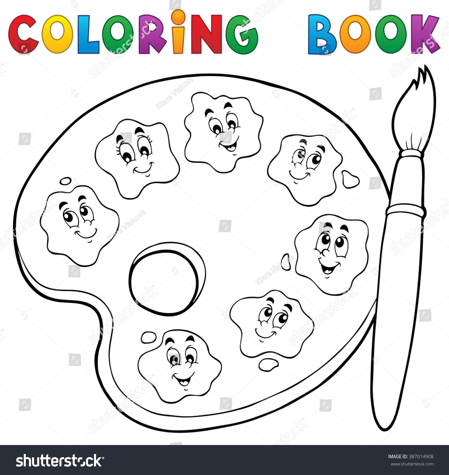 Coloring Book Paint Palette Theme 2: เวกเตอร์สต็อก (ปลอดค่าลิขสิทธิ์ ...