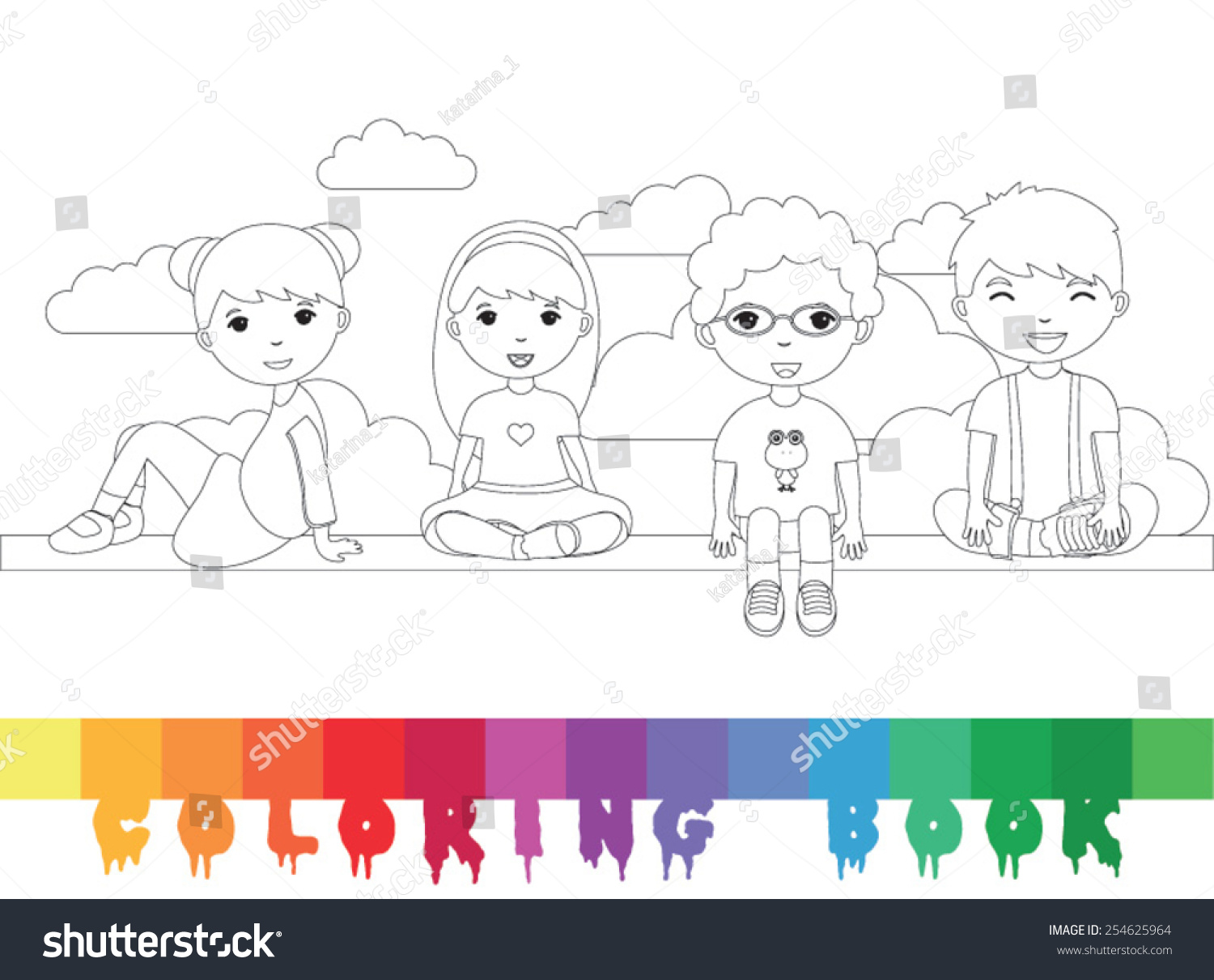 Coloring Book Vector Illustration Stock Vector (Royalty Free) 254625964