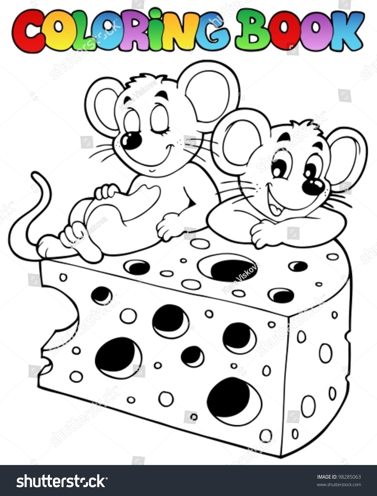 Coloring Book Mouse 1 Vector Illustration Stock Vector (Royalty Free ...