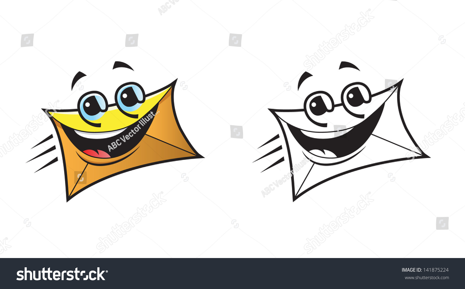 Coloring Email Stock Vector (Royalty Free) 141875224 | Shutterstock