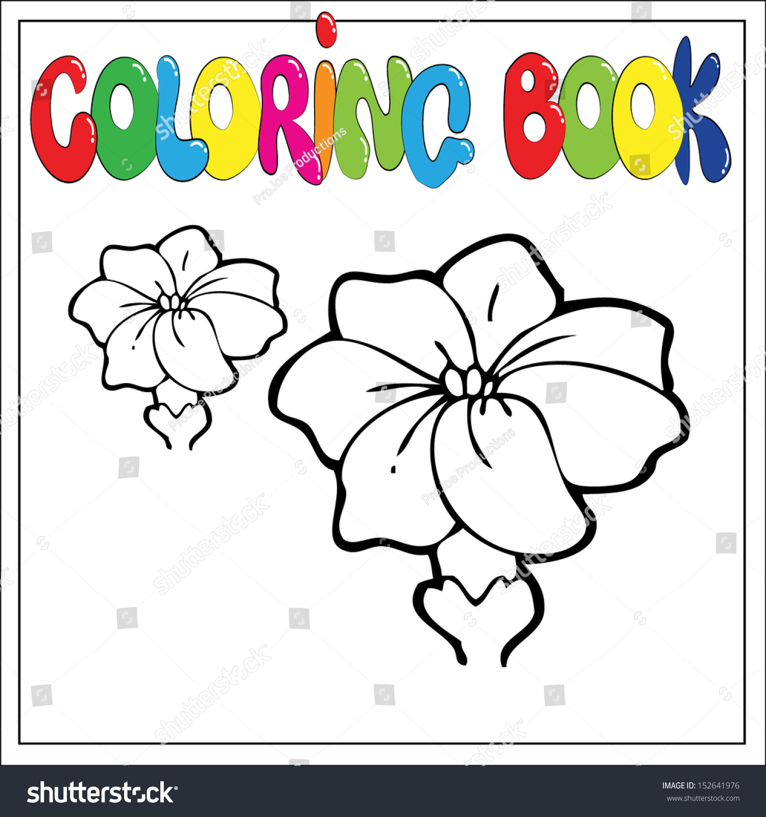 Coloring Flowers Vector Illustration Stock Vector (Royalty Free ...