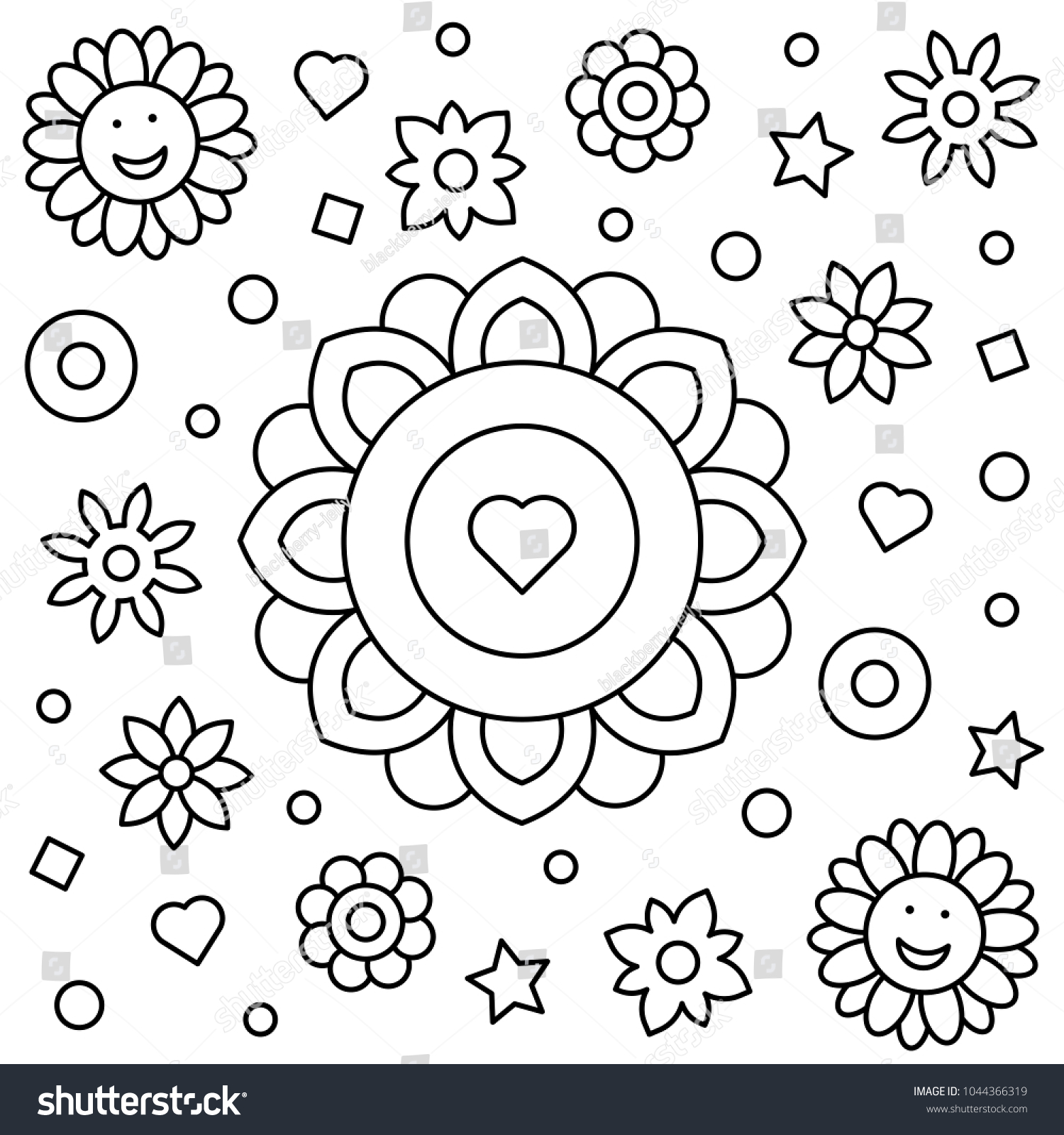 Coloring Page Vector Illustration Stock Vector (Royalty Free ...