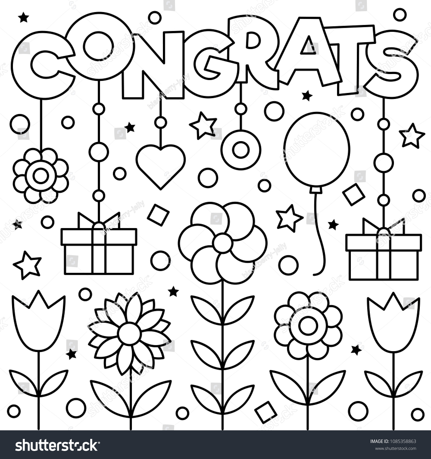 Coloring Page Vector Illustration 스톡 벡터(로열티 프리) 1085358863 | Shutterstock