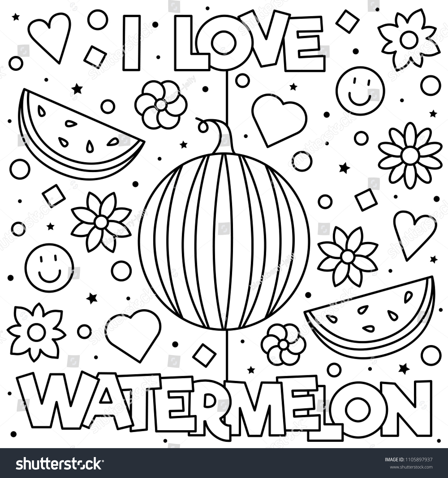 Coloring Page Vector Illustration Stok Vektör (Telifsiz) 1105897937 ...