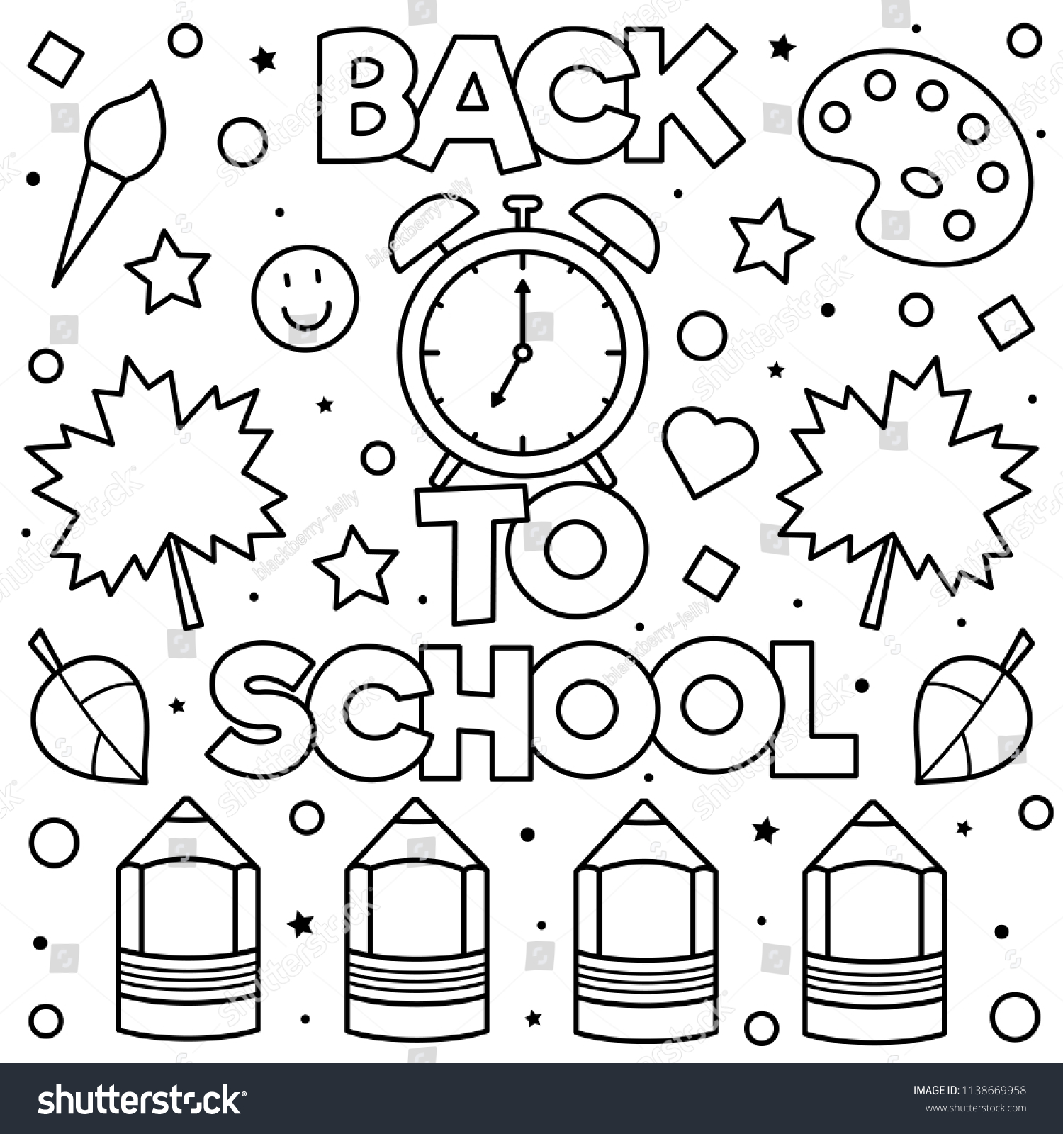 Coloring Page Vector Illustration Stock Vector (Royalty Free) 1138669958