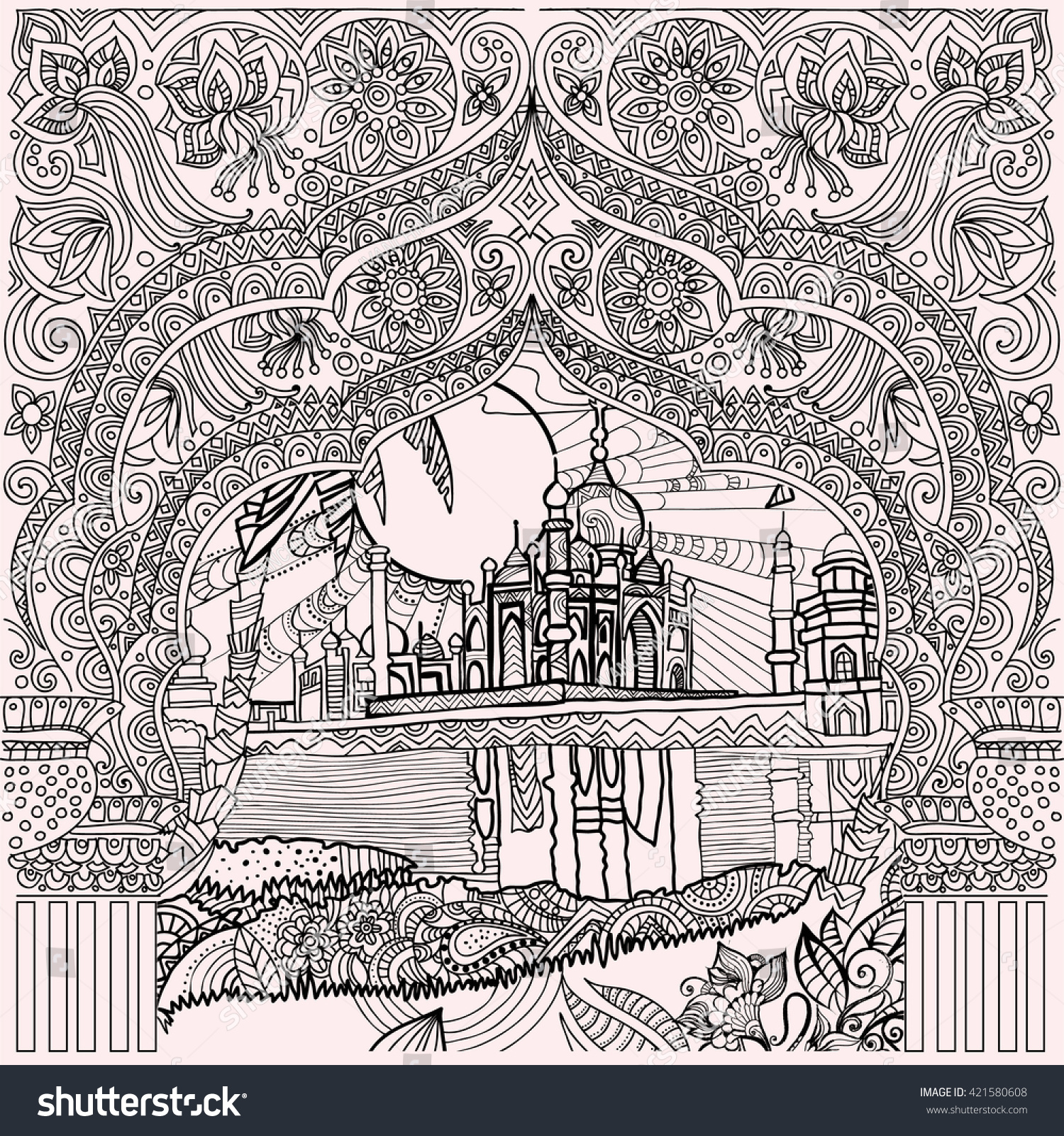 Coloring Pages India: เวกเตอร์สต็อก (ปลอดค่าลิขสิทธิ์) 421580608 ...
