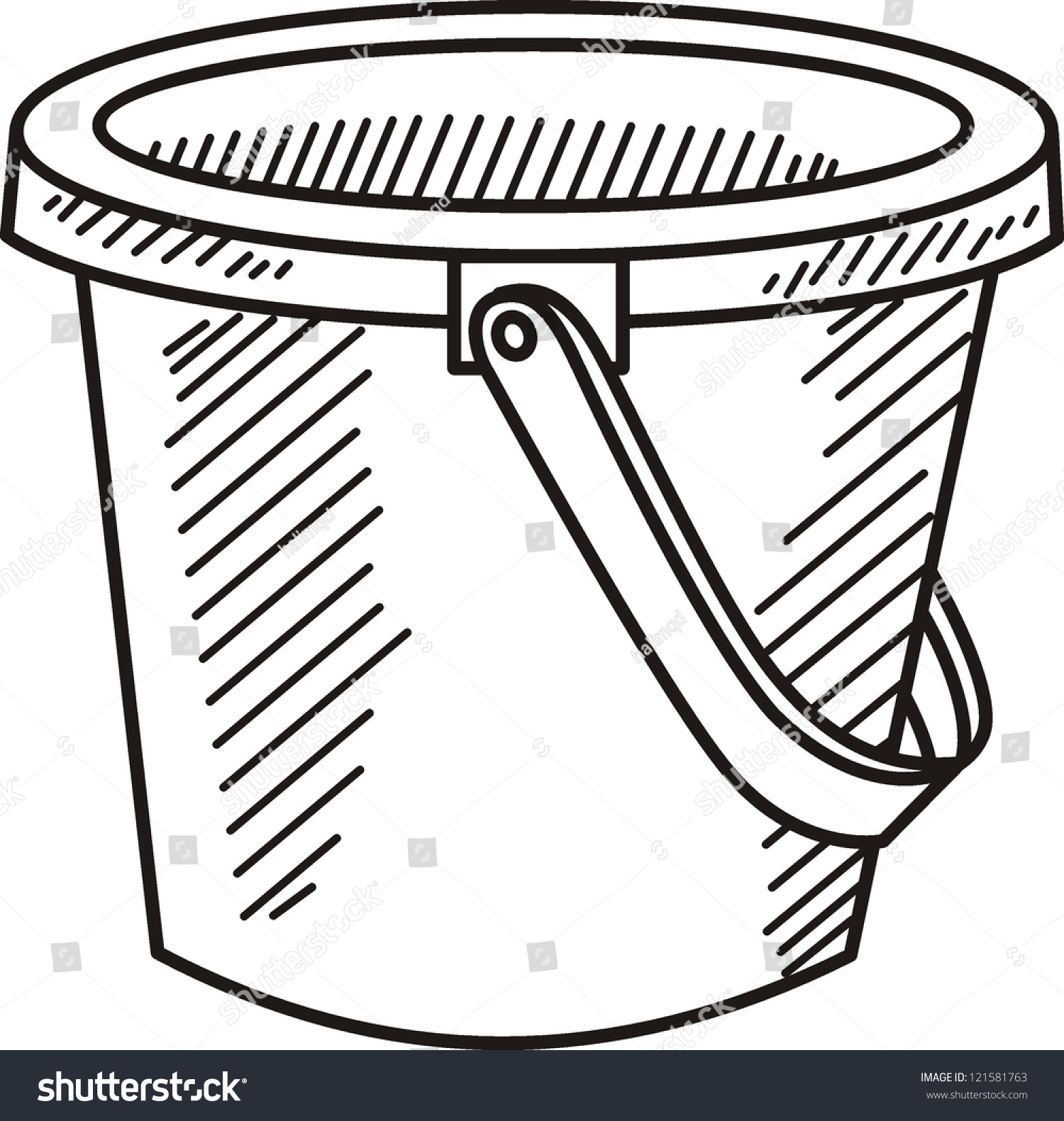 Coloring Plastic Bucket Stock Vector (Royalty Free) 121581763