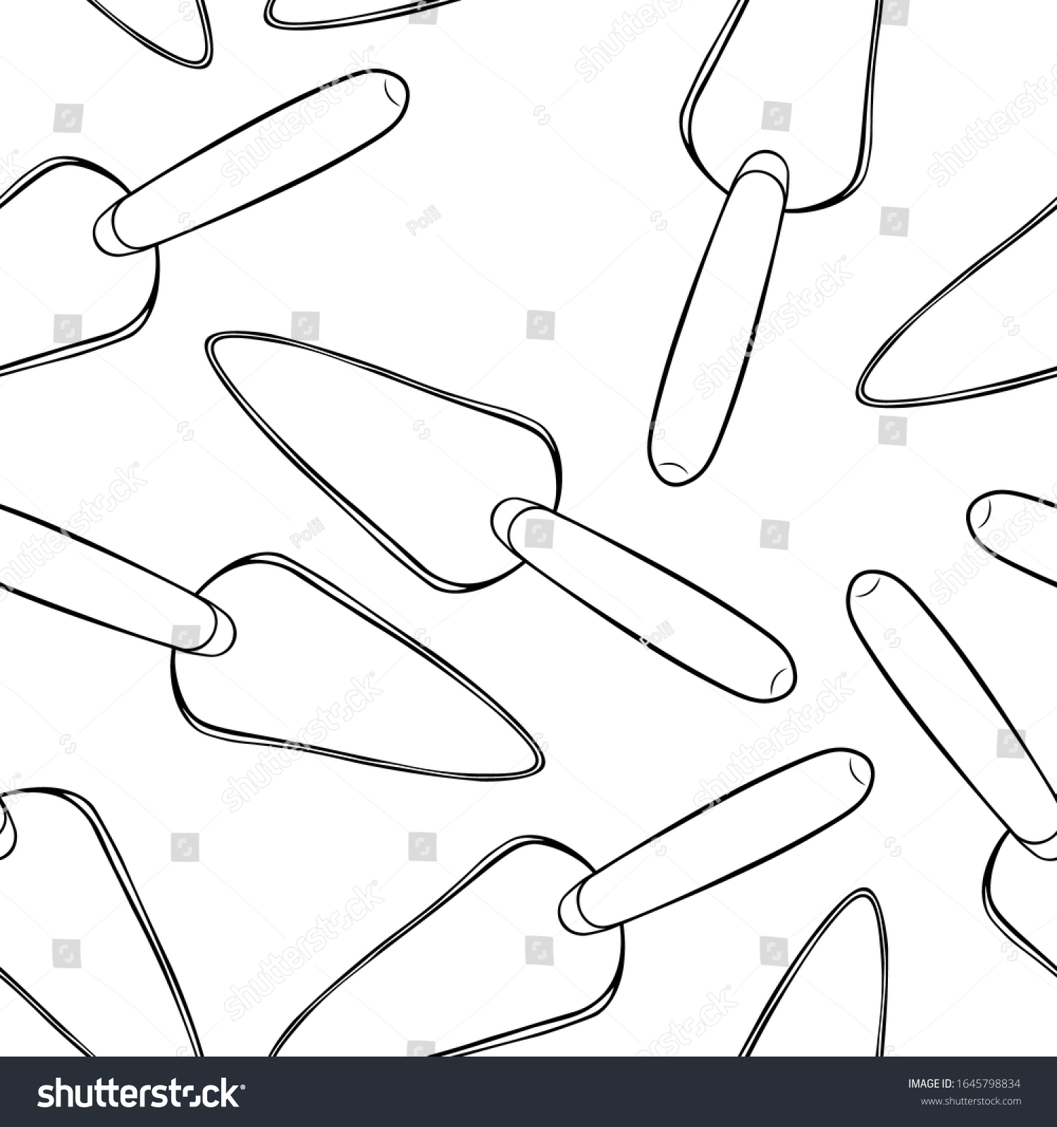 Coloring Seamless Pattern Building Spatula Leveling Stock Vector ...